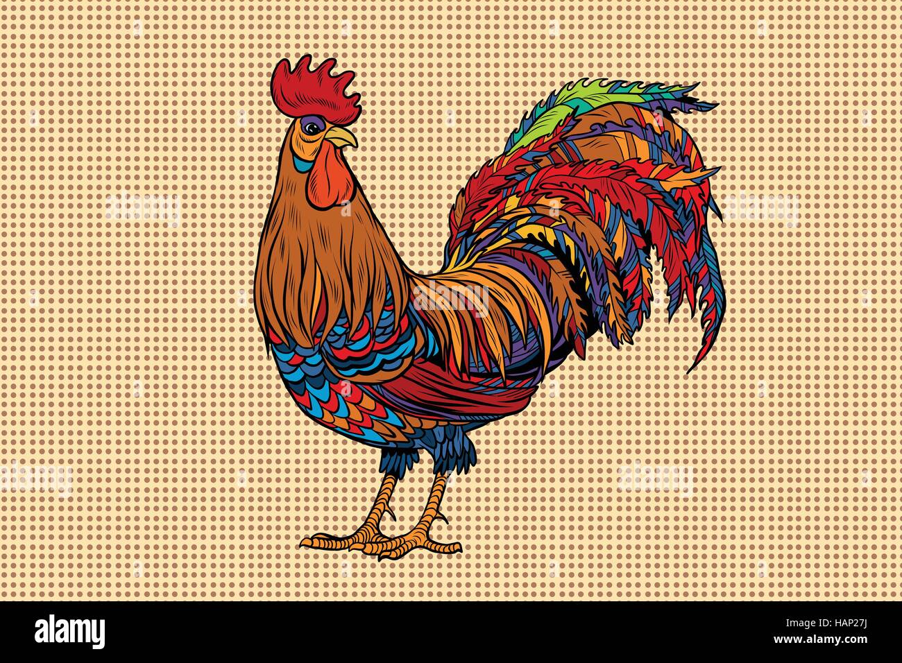 Gallic rooster farm bird, 2017 symbol Stock Vector Image & Art - Alamy