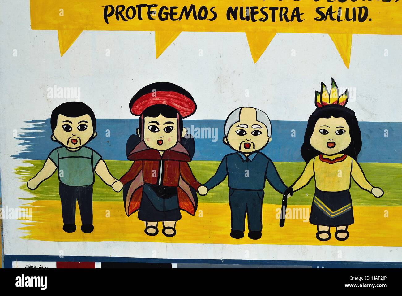 Graffiti health center in TUMBES. Department of Tumbes .PERU Stock ...