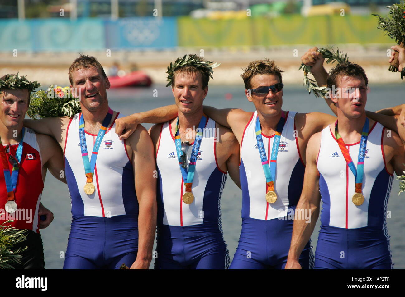 MENS FOURS GREAT BRITAIN ATHENS GREECE 21 August 2004 Stock Photo - Alamy