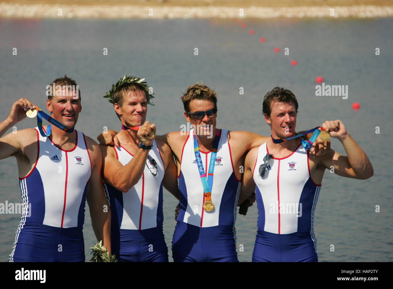 MENS FOURS GREAT BRITAIN ATHENS GREECE 21 August 2004 Stock Photo - Alamy