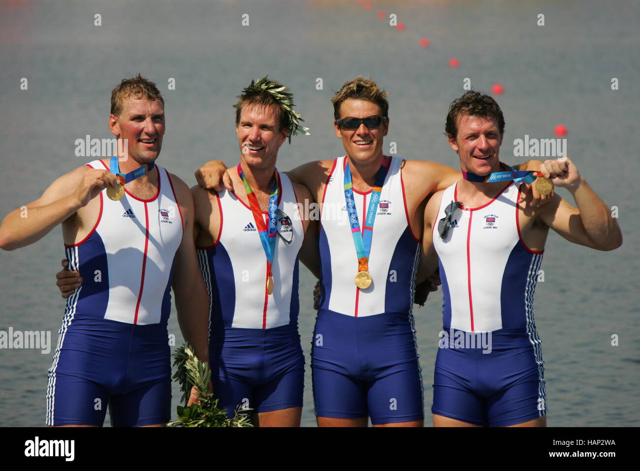 MENS FOURS GREAT BRITAIN ATHENS GREECE 21 August 2004 Stock Photo - Alamy