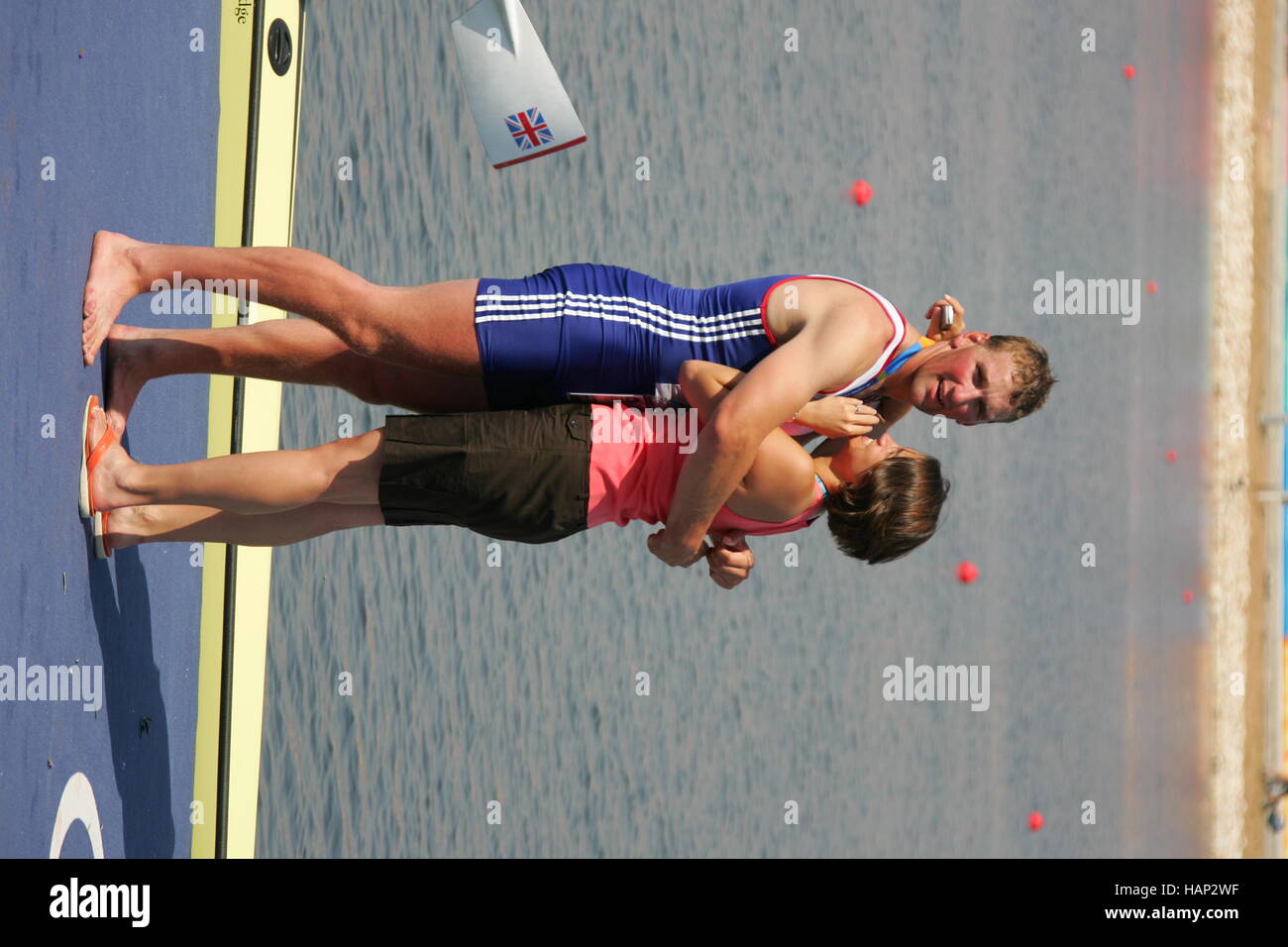 MATTHEW PINSENT & WIFE GREAT BRITAIN ATHENS GREECE 21 August 2004 Stock ...