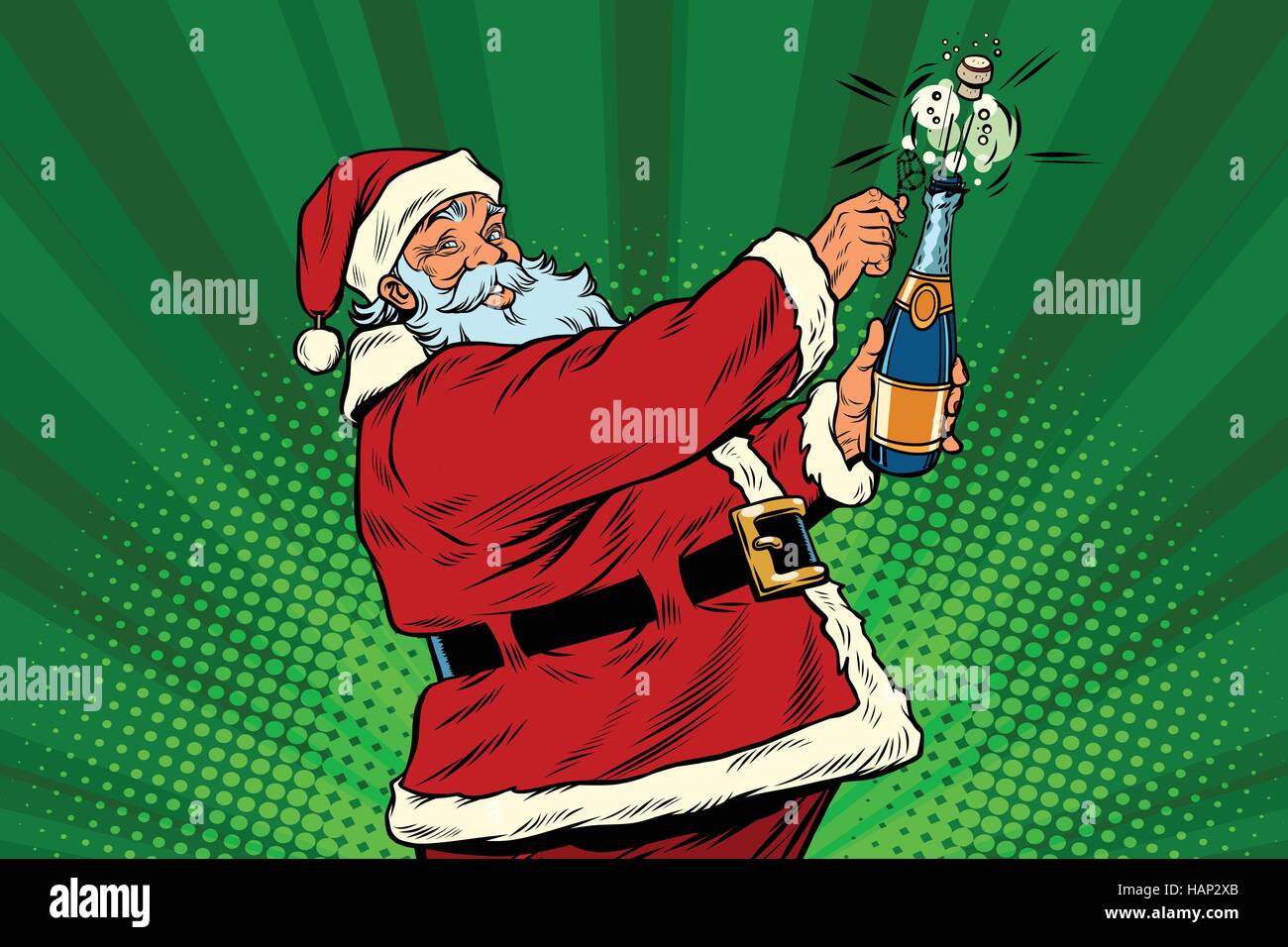 Santa claus bottle Stock Vector Images - Alamy