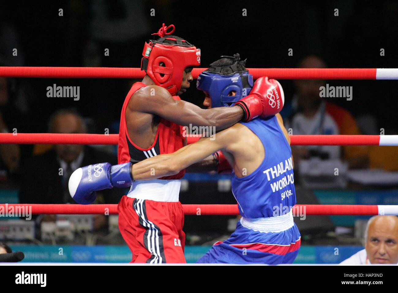 G ORTIZ & WORAPOI PETCHKOOM OLYMPIC BOXING ATHENS GREECE 29 August 2004 ...