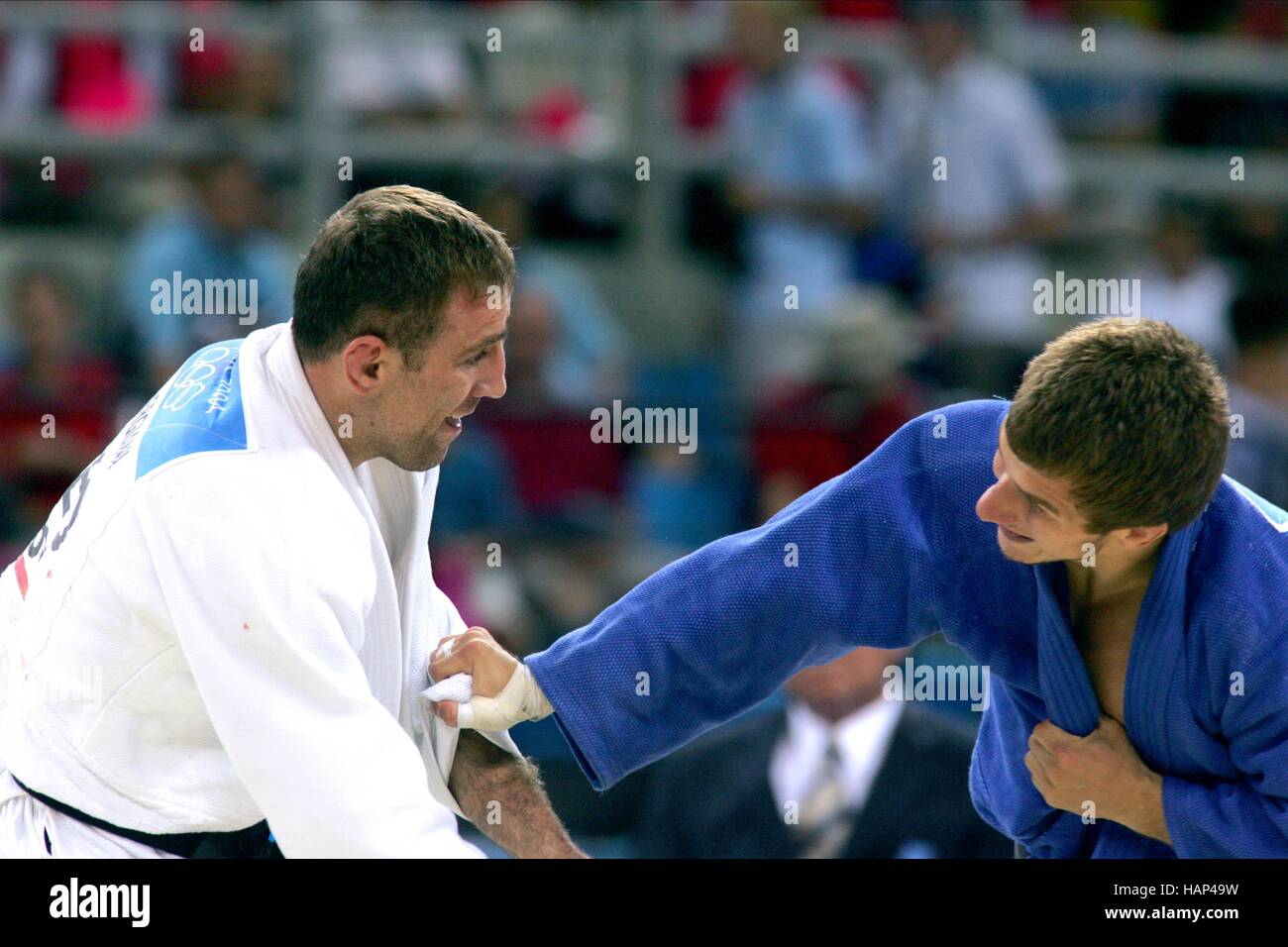 Ryoko Tani And S Haddad Olympic Judo Athens Greece 13 August 2004 Stock