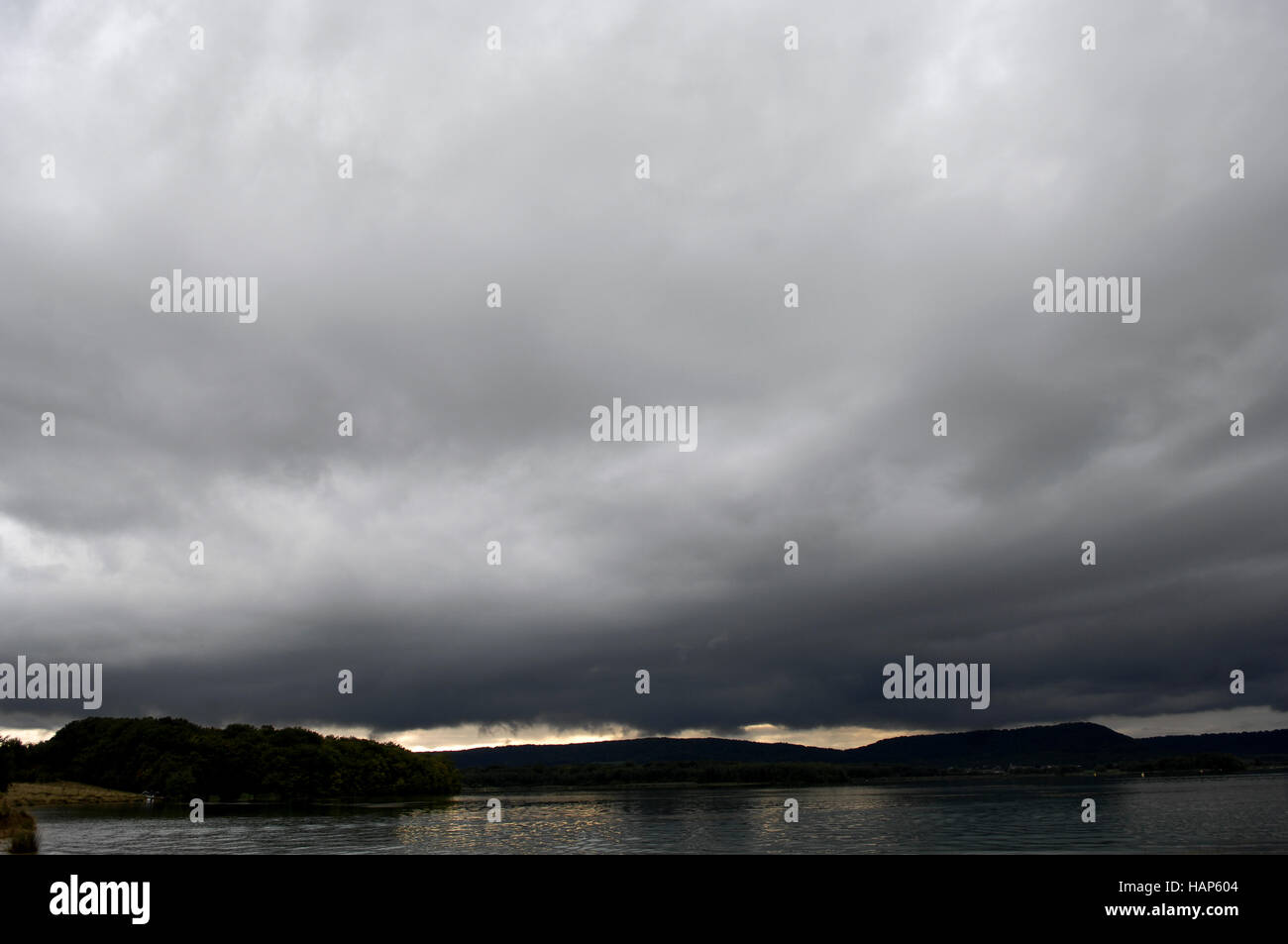 Rain over lake hi-res stock photography and images - Alamy