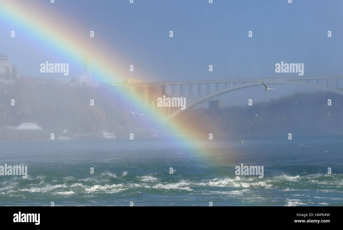 Niagara Falls rainbow Stock Photo - Alamy
