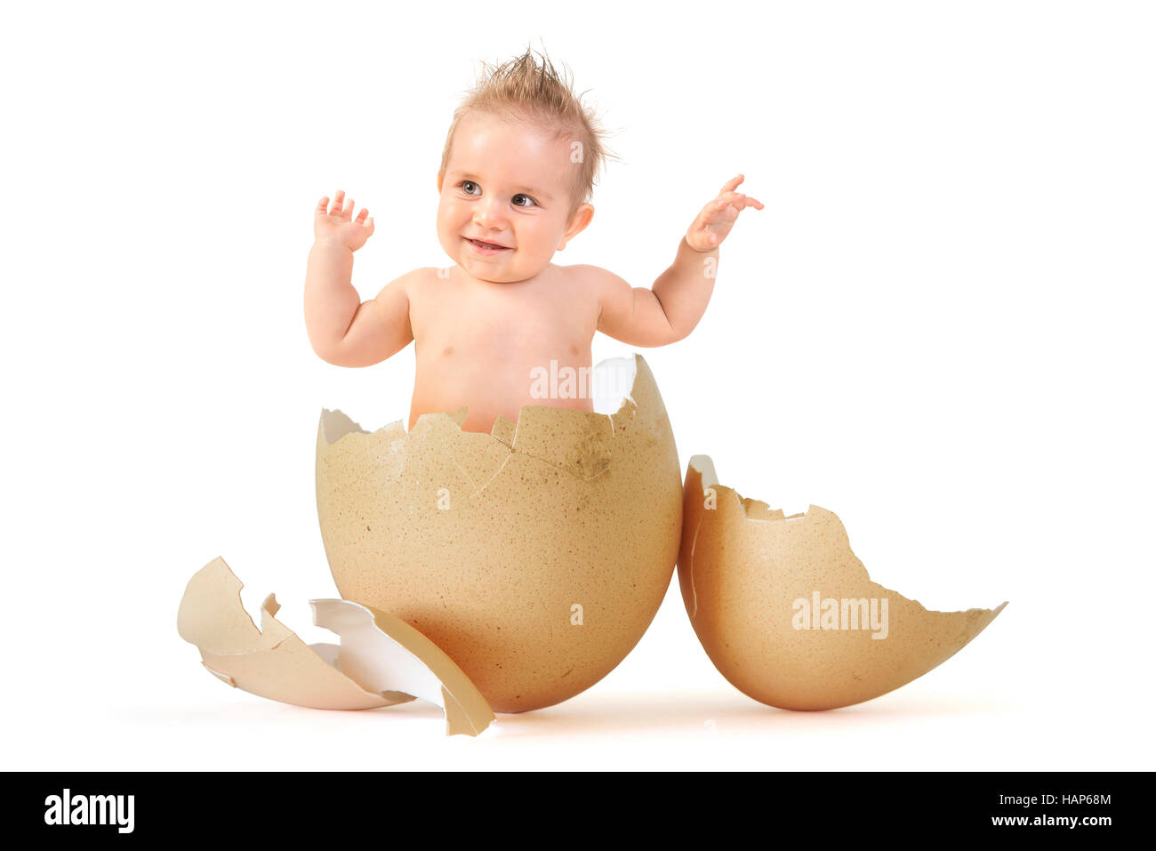 Baby in broken egg hi-res stock photography and images - Alamy
