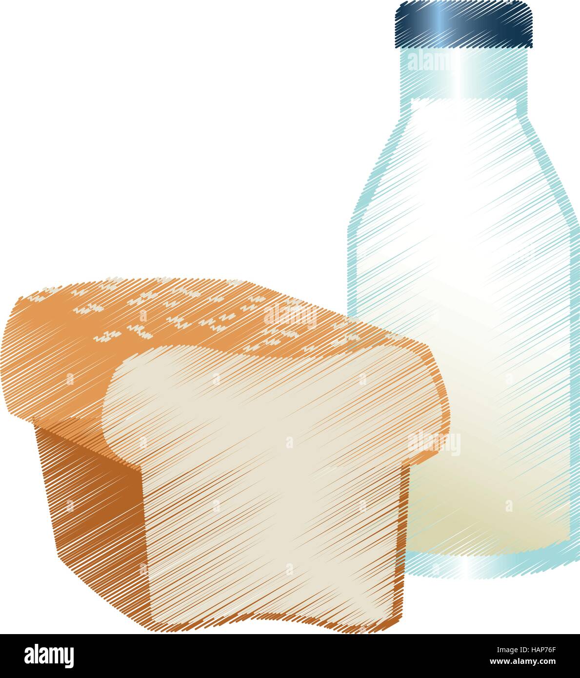Isolated bread and milk design Stock Vector Image & Art - Alamy