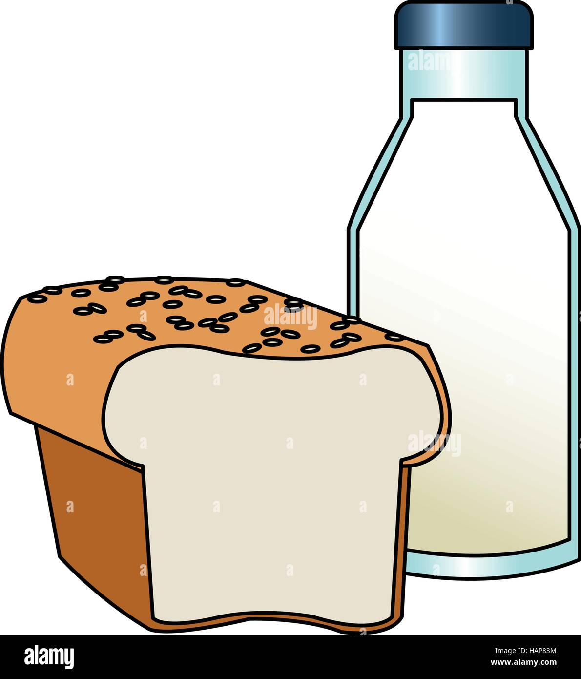 Isolated bread and milk design Stock Vector Image & Art - Alamy