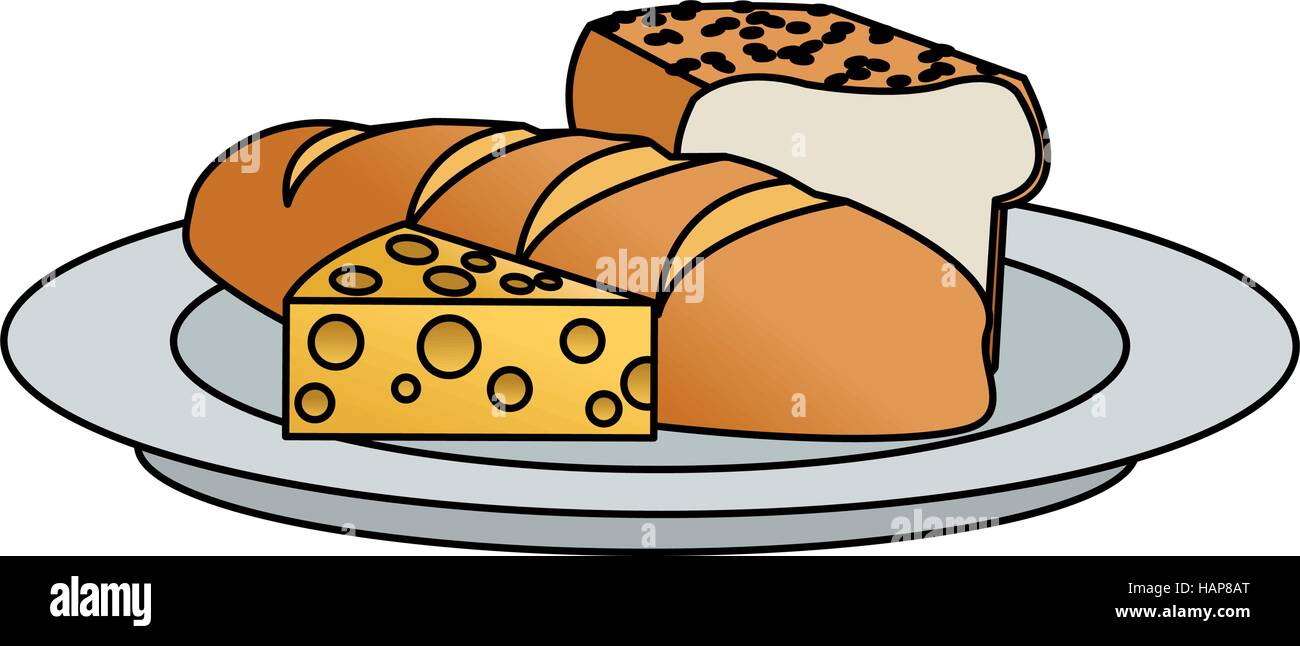 Isolated bread and cheese design Stock Vector Image & Art - Alamy