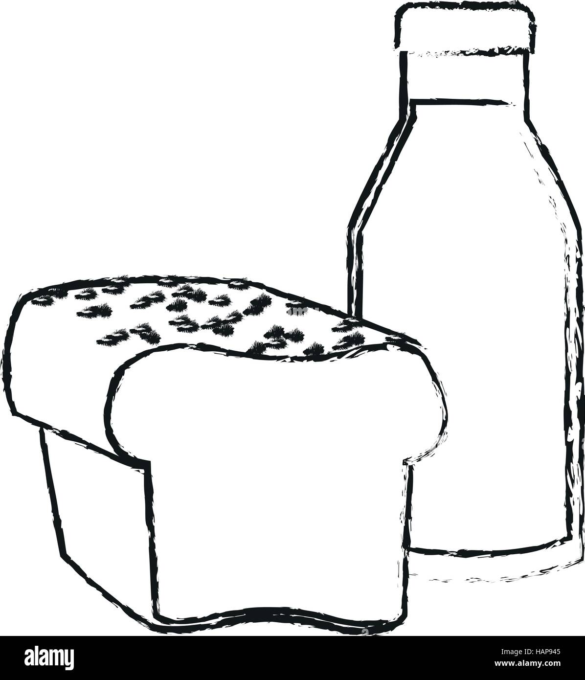 Isolated bread and milk design Stock Vector Image & Art - Alamy