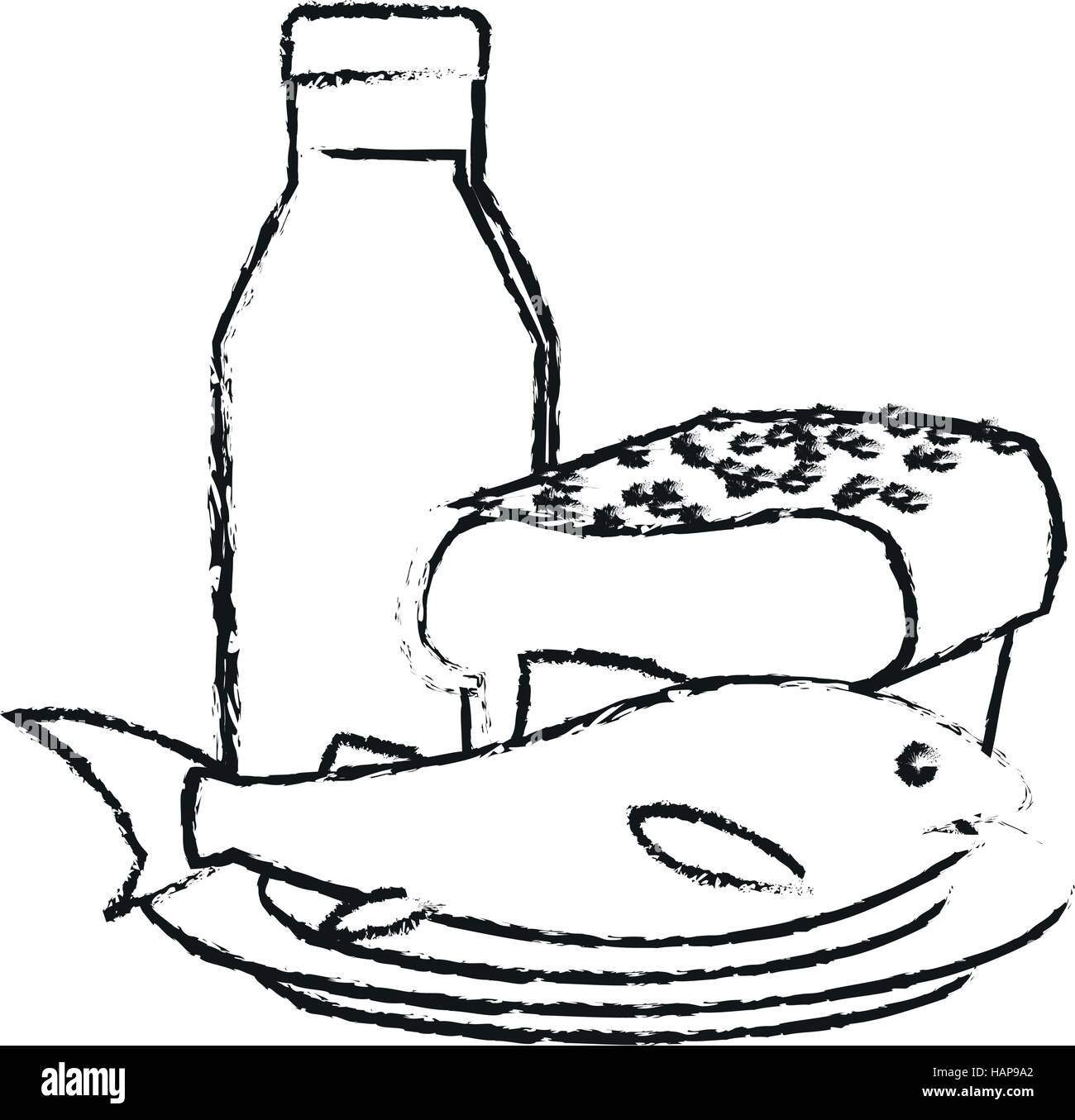 Fish bread market Stock Vector Images - Alamy