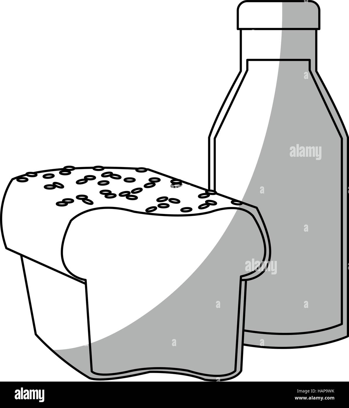 Isolated milk and bread design Stock Vector Image & Art - Alamy
