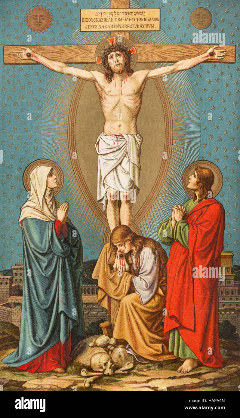 Cross calvary crucifixion hi-res stock photography and images - Alamy