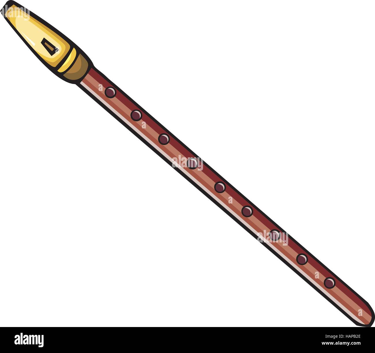 Recorder instrument painting Stock Vector Images - Alamy