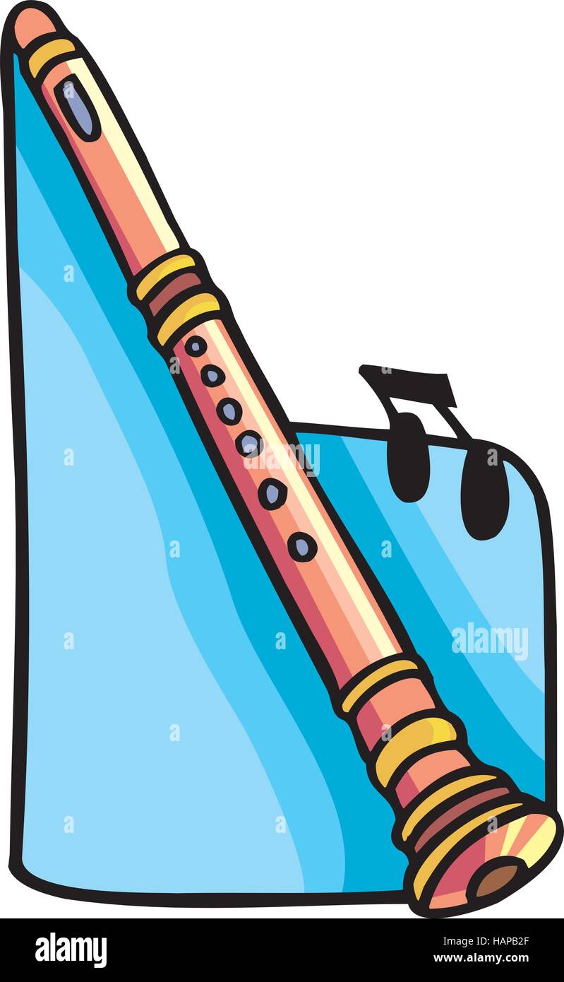 Recorder instrument painting Stock Vector Images - Alamy