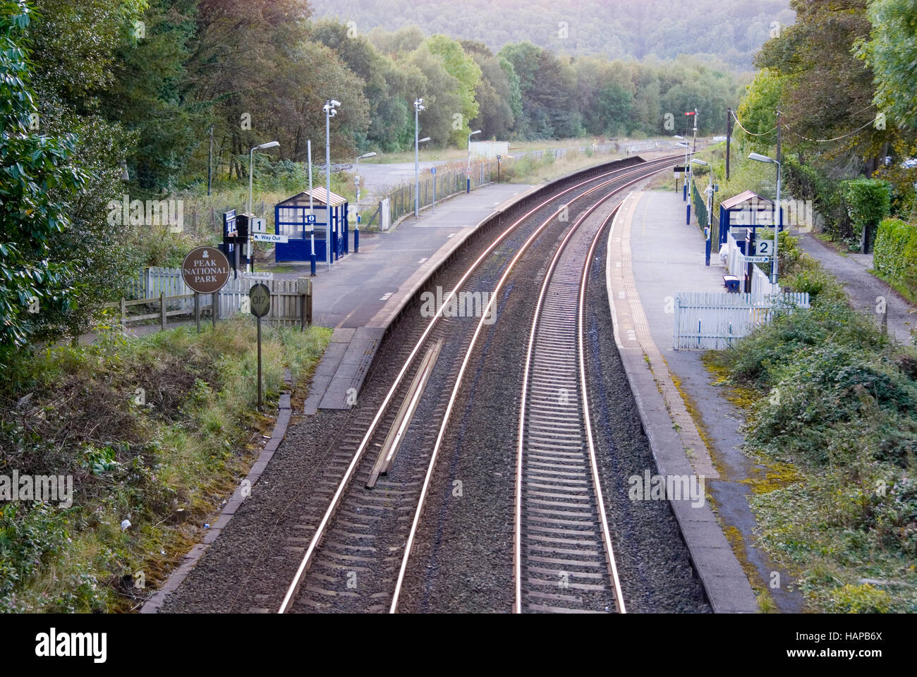 Grindleford, Derbyshire - 24 Sept 2014: Grindleford train station on ...