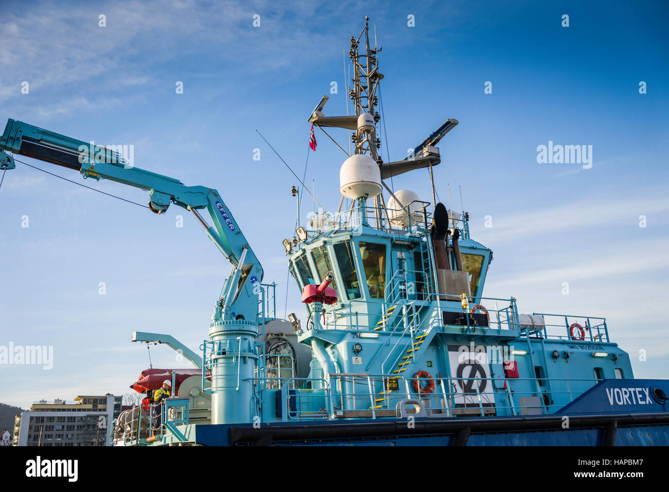 A tug boat operating in the port of Bergen, Norway Stock Photo - Alamy