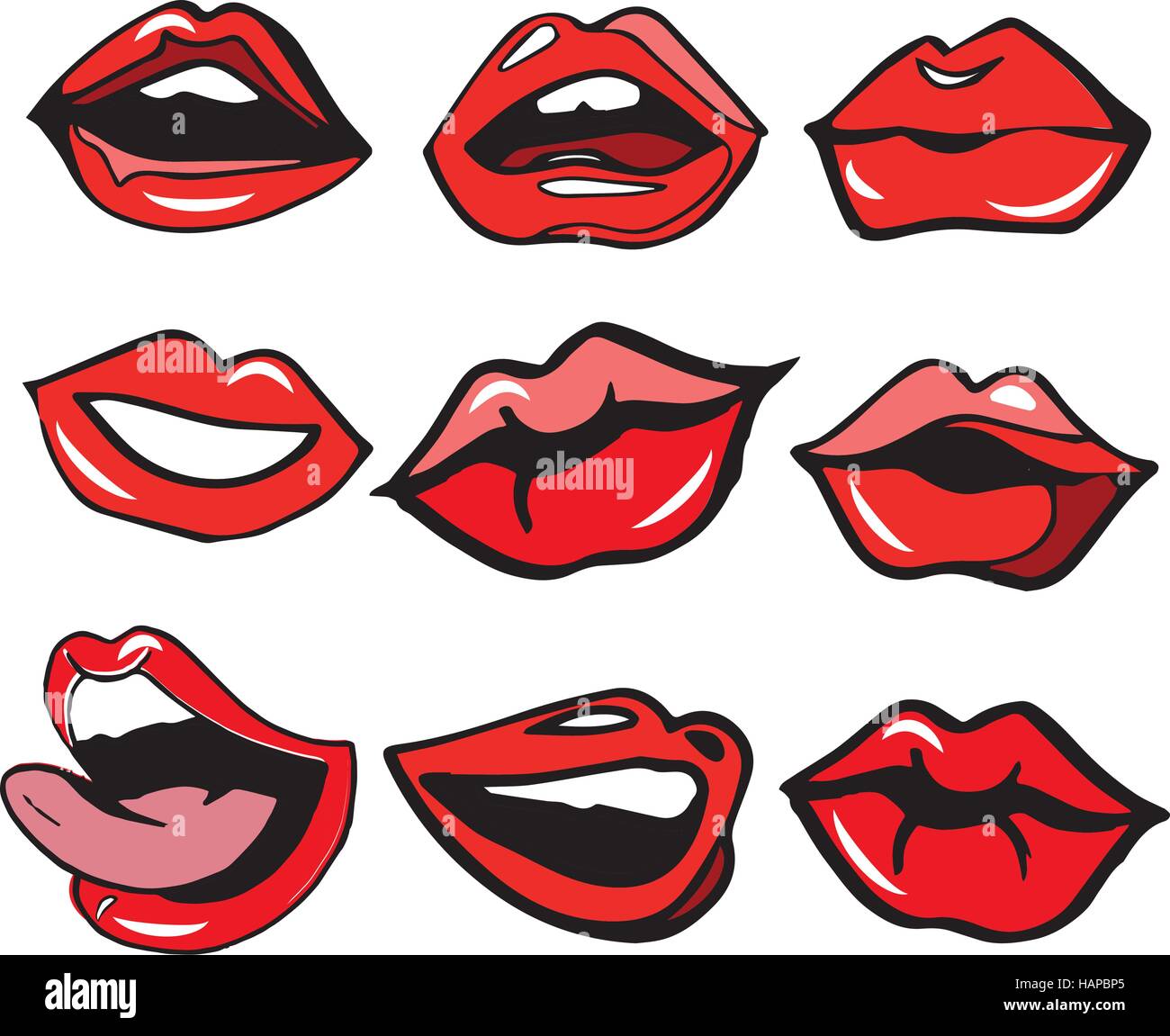 Great vector designed lips that can be used in various templates Stock ...