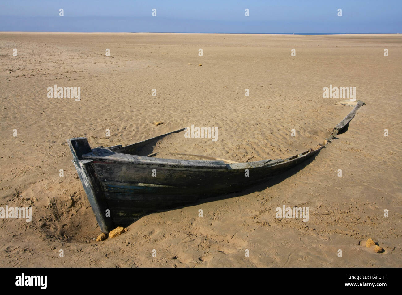 Sand Boat. Conil Stock Photo - Alamy