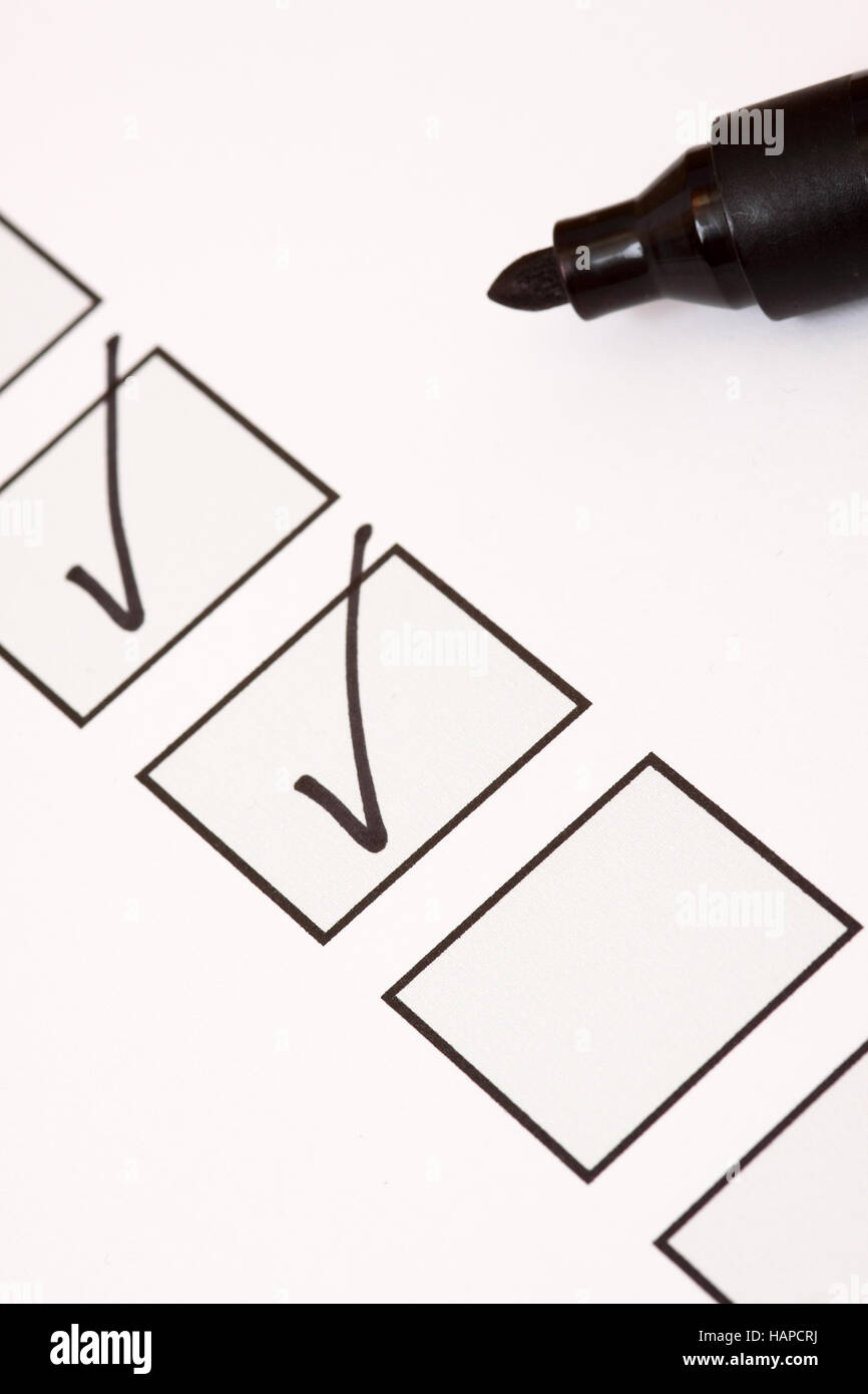 Checkliste checkliste auswahl hi-res stock photography and images - Alamy