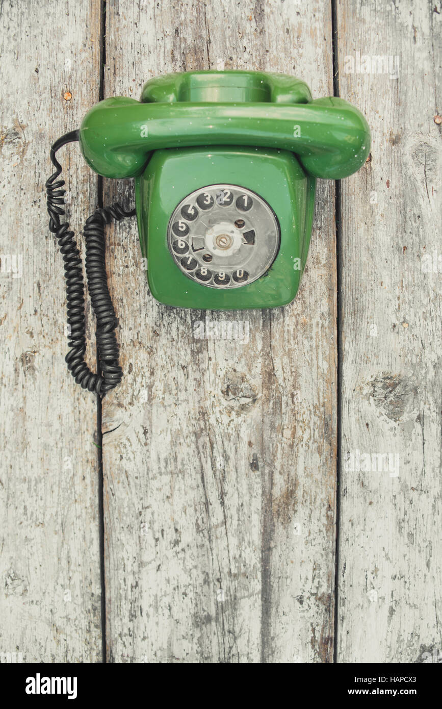 Green Retro Telephone High Resolution Stock Photography and Images - Alamy