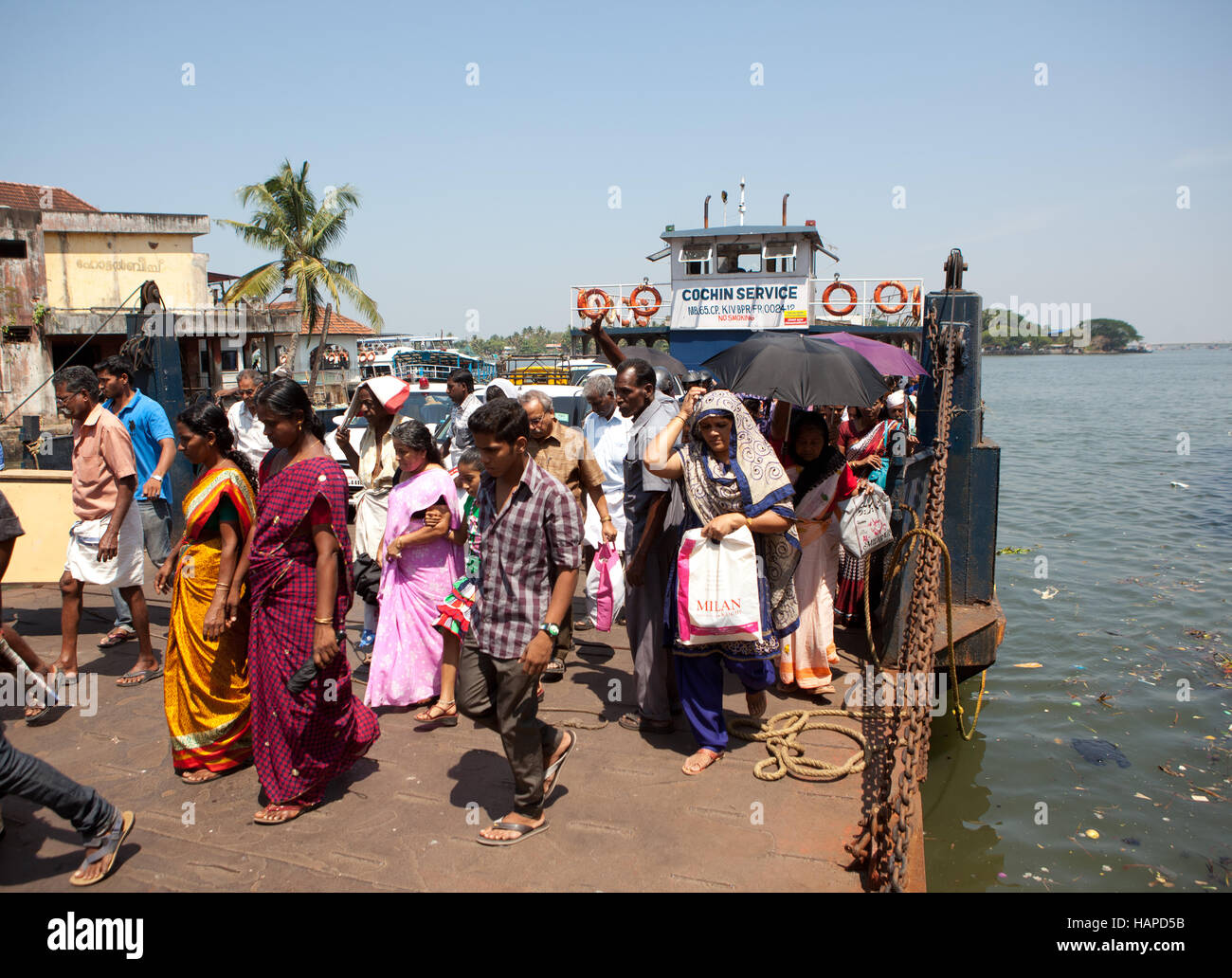 People at ferry boat terminal,Fort Cochin,Kochi, Kerala,India Stock ...