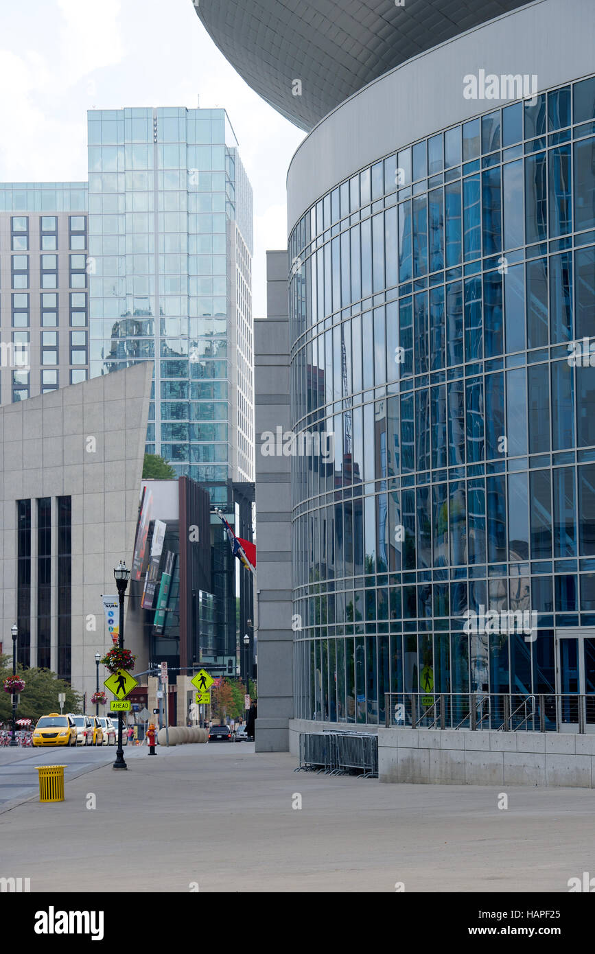 Bridgestone Arena on Broadway, Downtown, Nashville, Tennessee, USA ...
