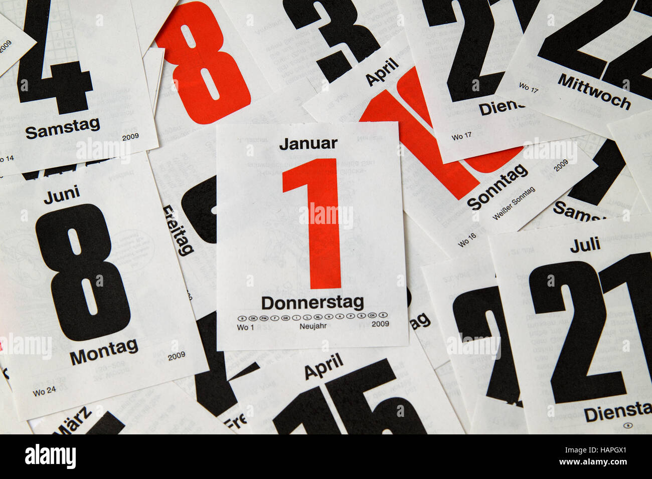Kalenderblaetter hi-res stock photography and images - Alamy