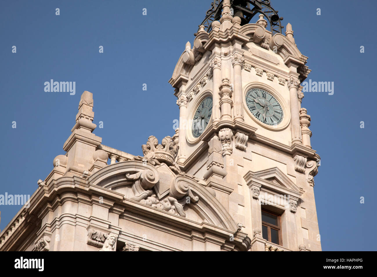 Facade of City Hall; Valencia; Spain Stock Photo - Alamy