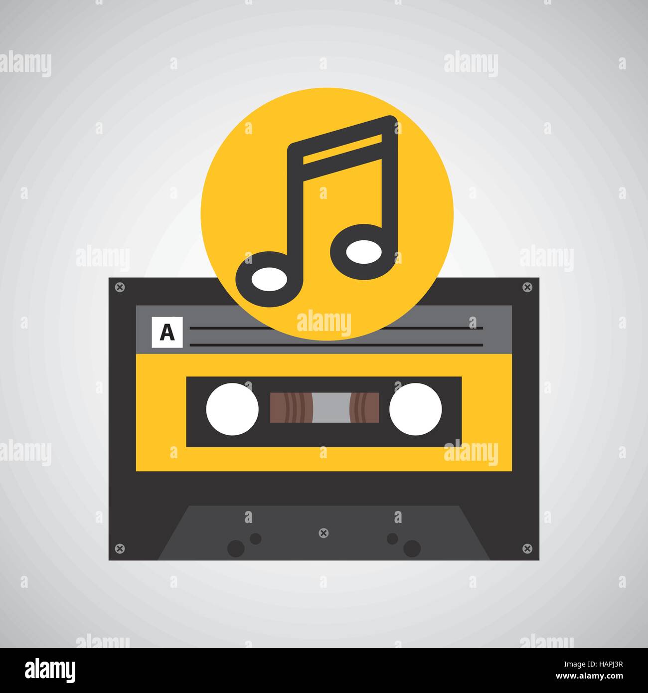 note music cassette tape vector illustration eps 10 Stock Vector Image ...