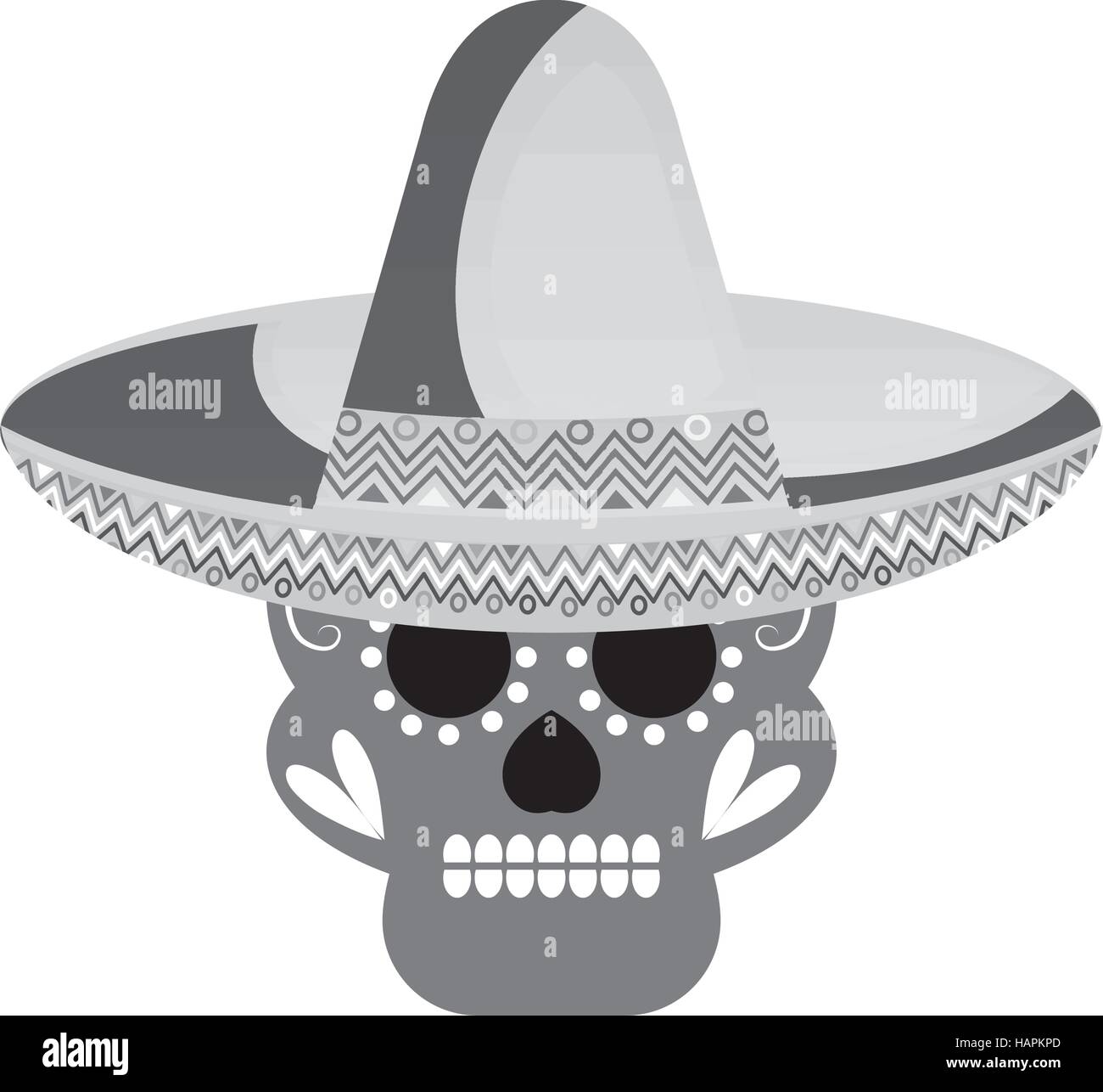 skull mask mexican culture vector illustration design Stock Vector ...