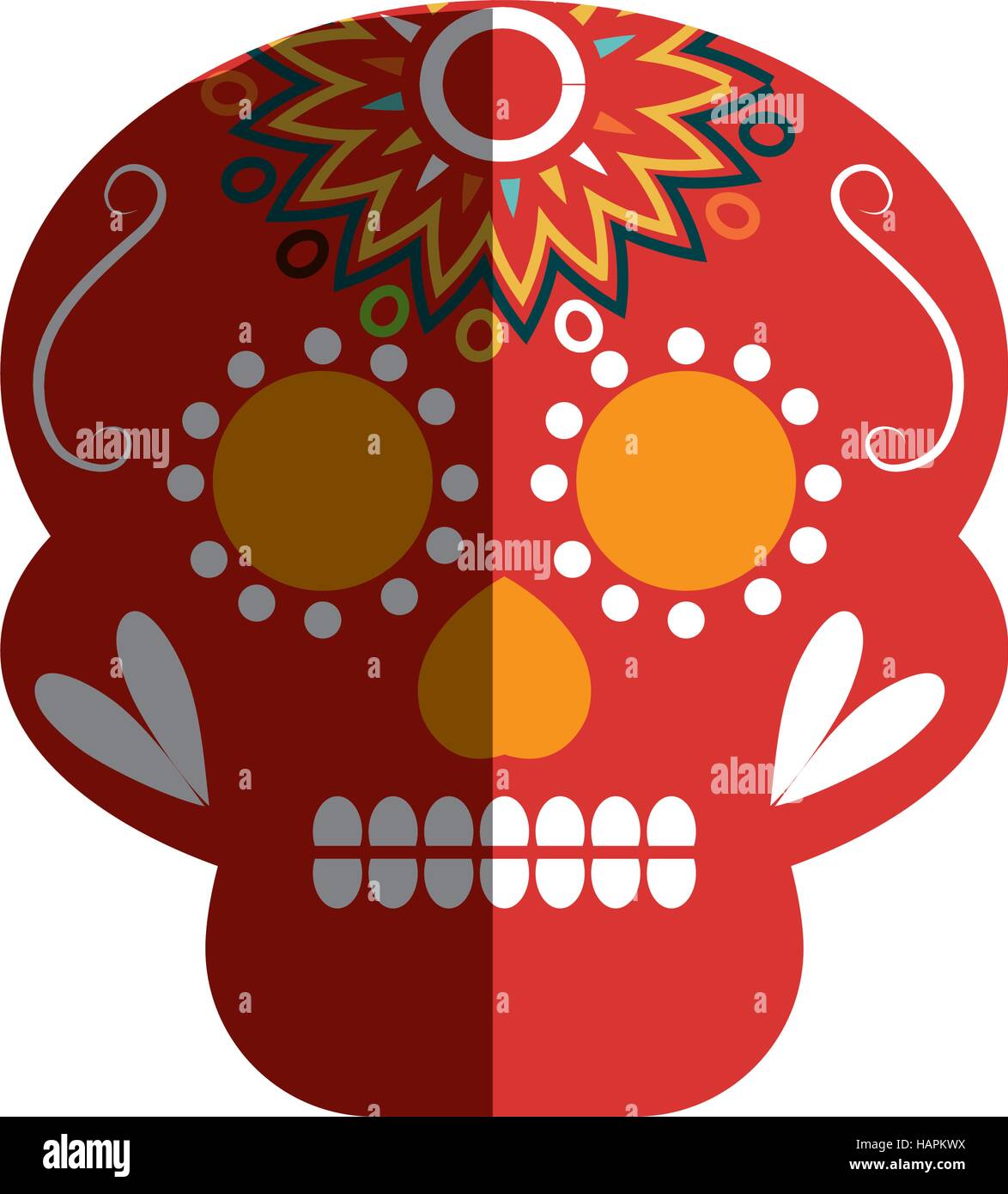skull mask mexican culture vector illustration design Stock Vector ...
