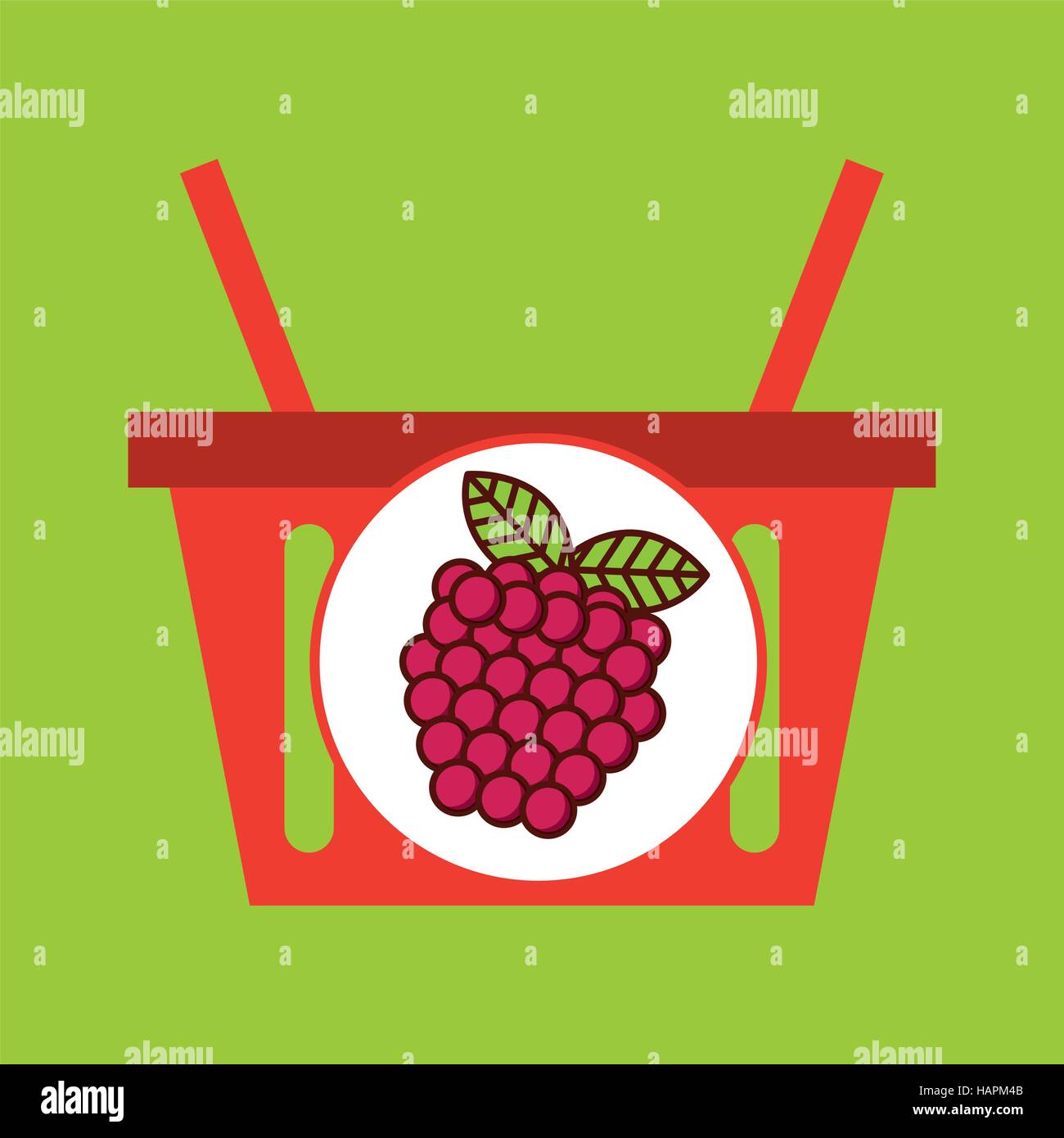 Raspberry baskets Stock Vector Images - Alamy