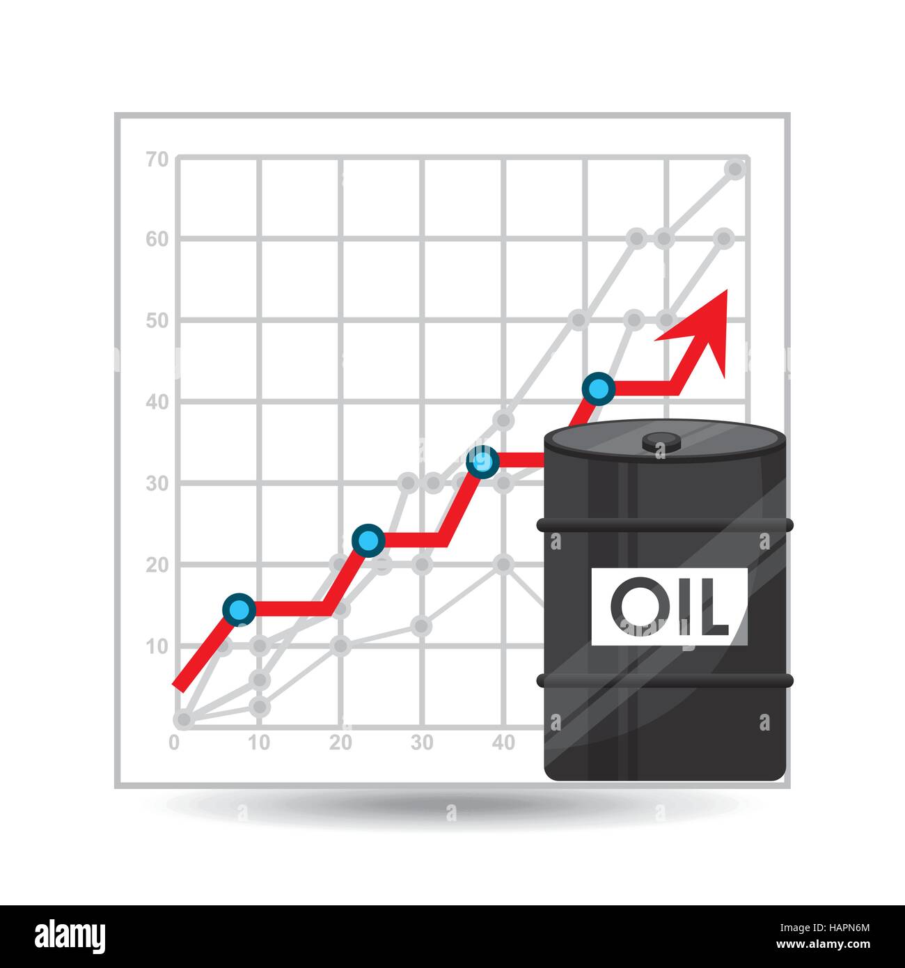 barrel oil concept growth graph vector illustration eps 10 Stock Vector ...