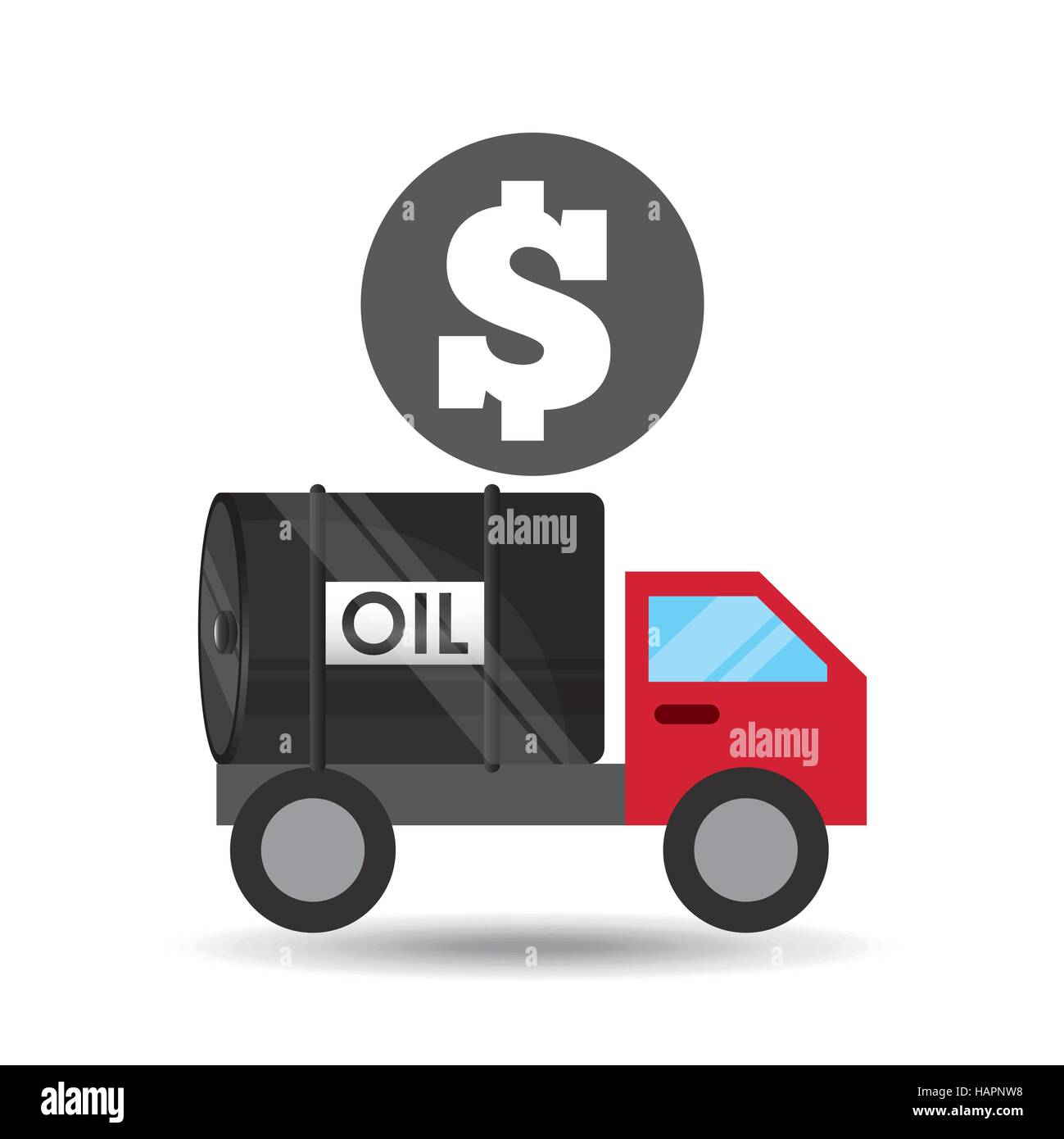 tank truck oil price money vector illustration eps 10 Stock Vector ...