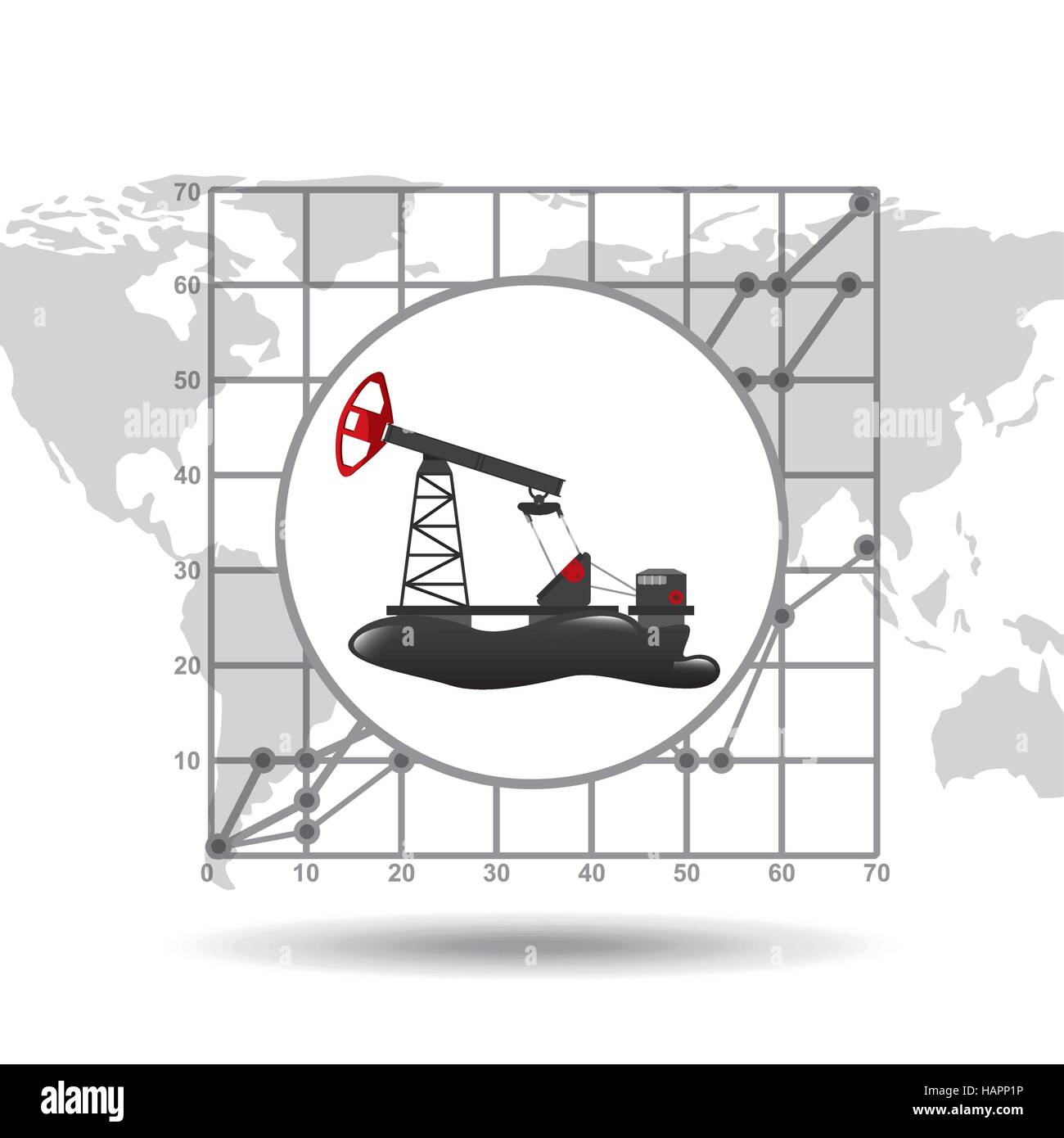 oil well industry growth diagram background vector illustration eps 10 ...