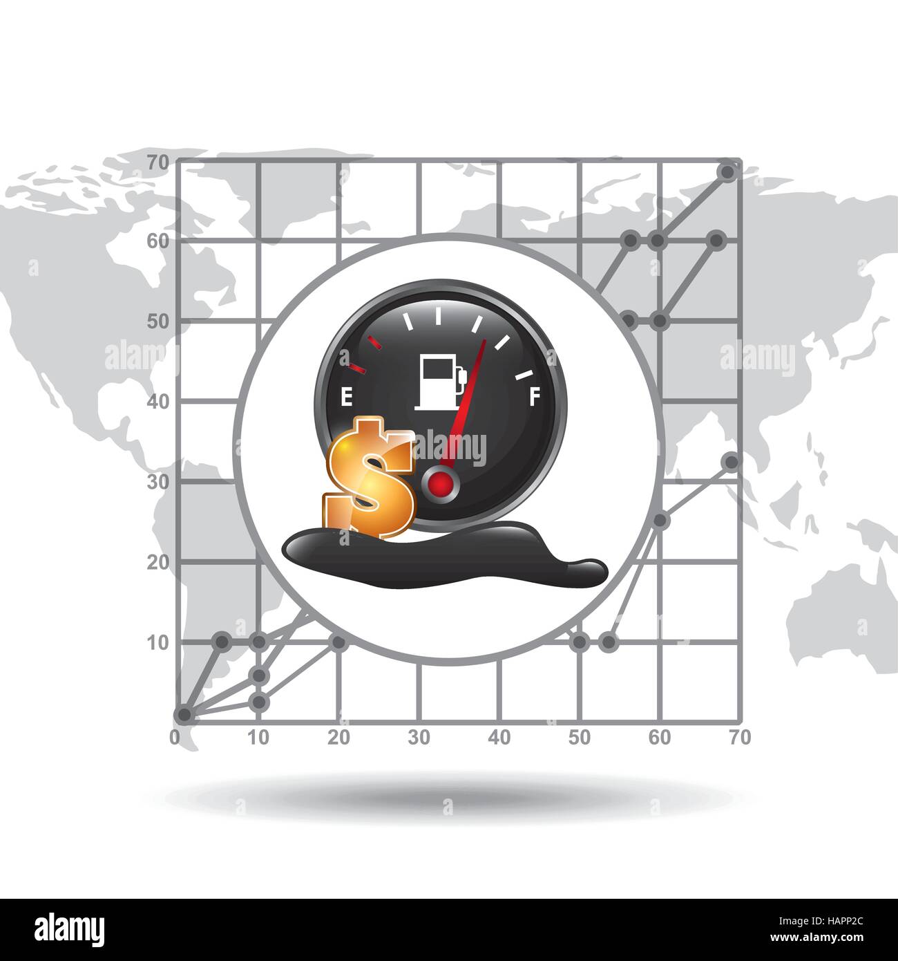 gasoline price oil industry growth diagram background vector ...