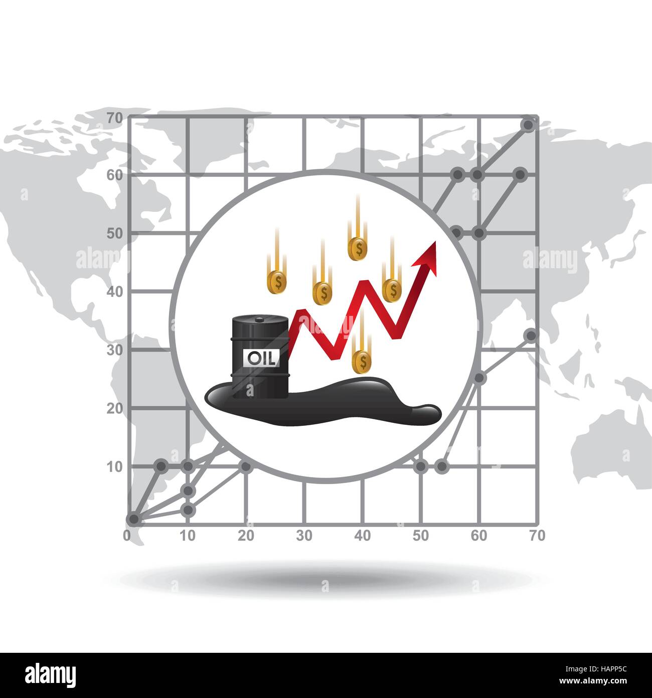 money oil industry growth diagram background vector illustration eps 10 ...