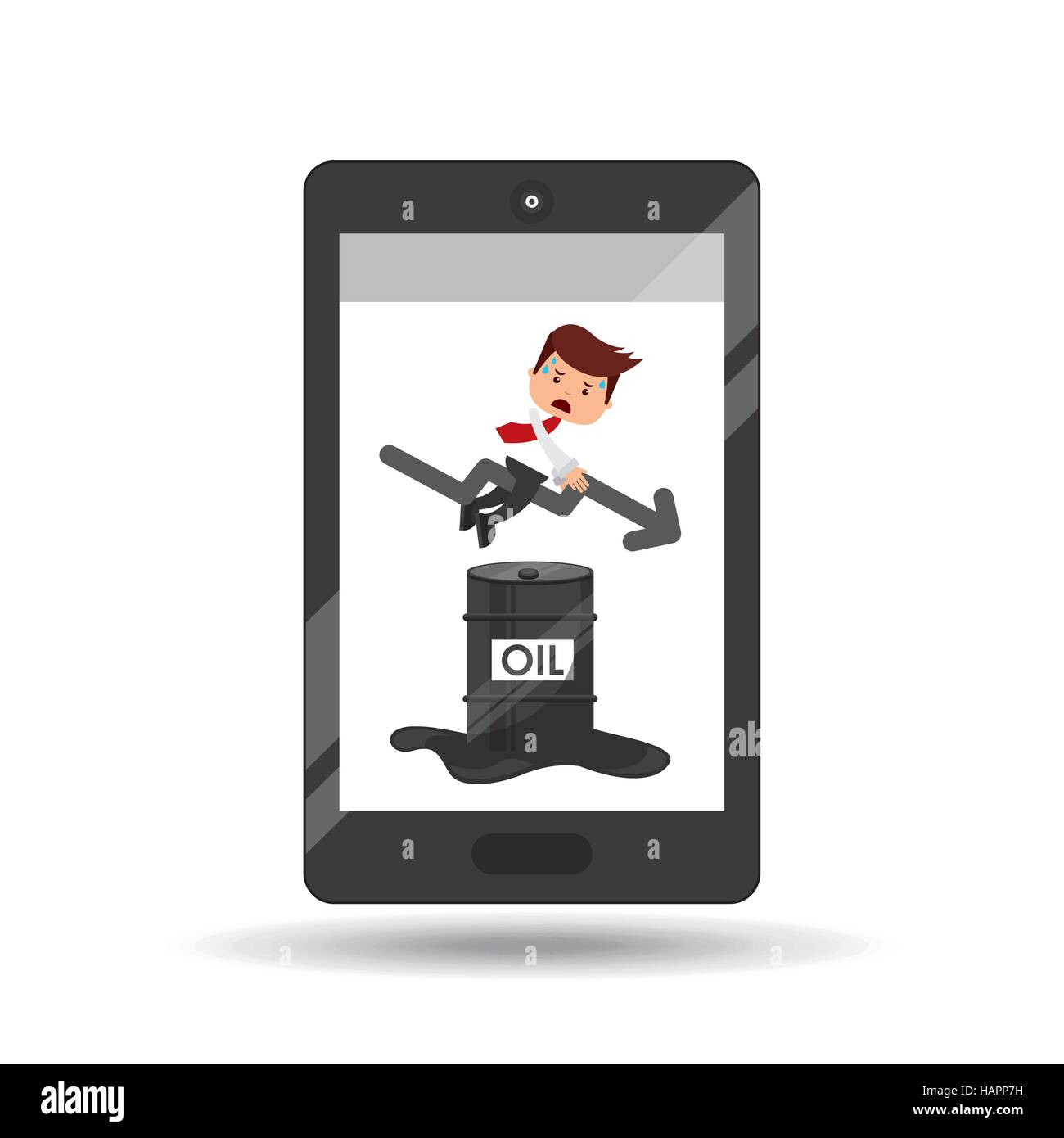 business oil smartphone businessman low price vector illustration eps ...