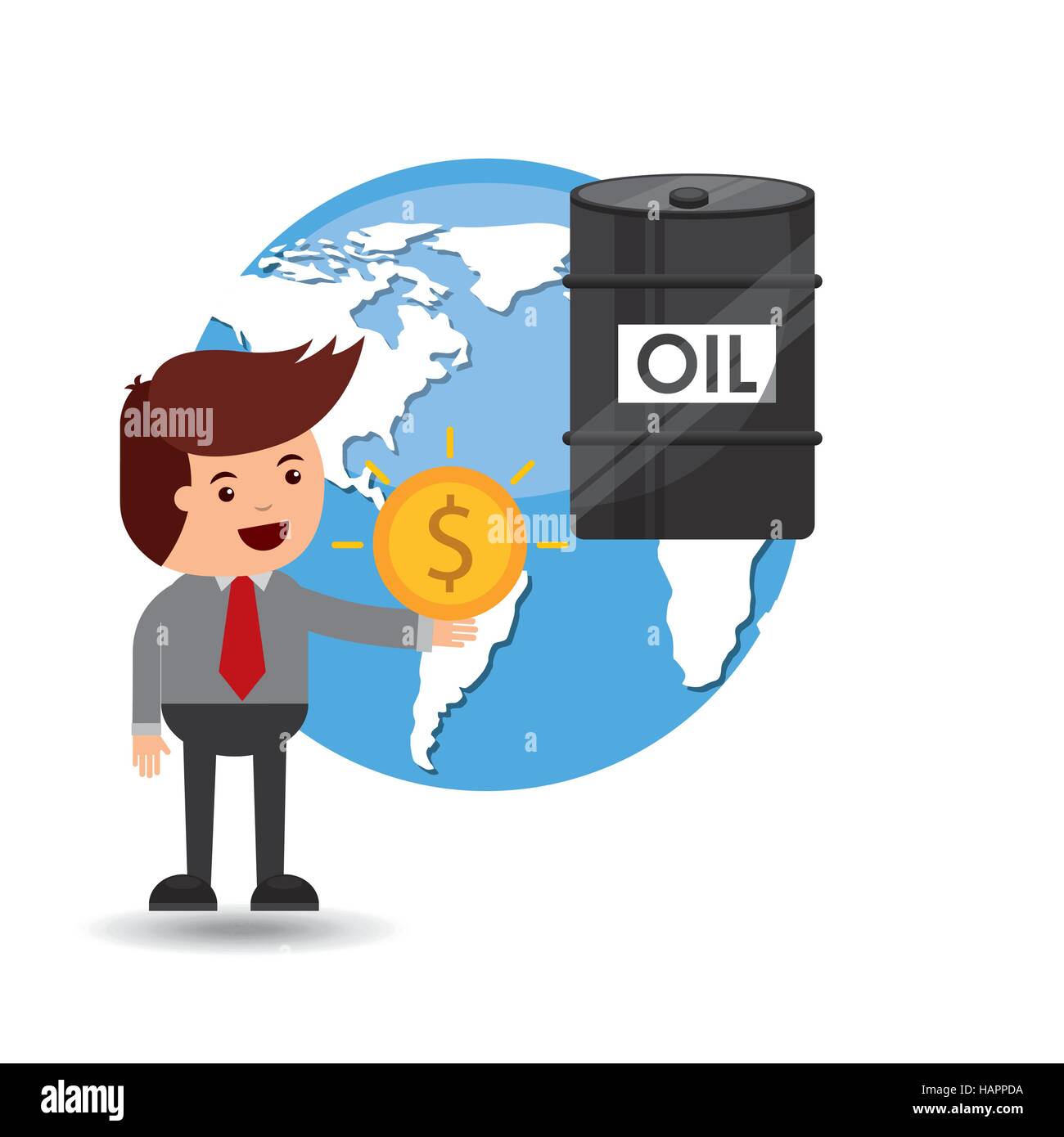 oil and petroleum industry businessman money vector illustration eps 10 ...