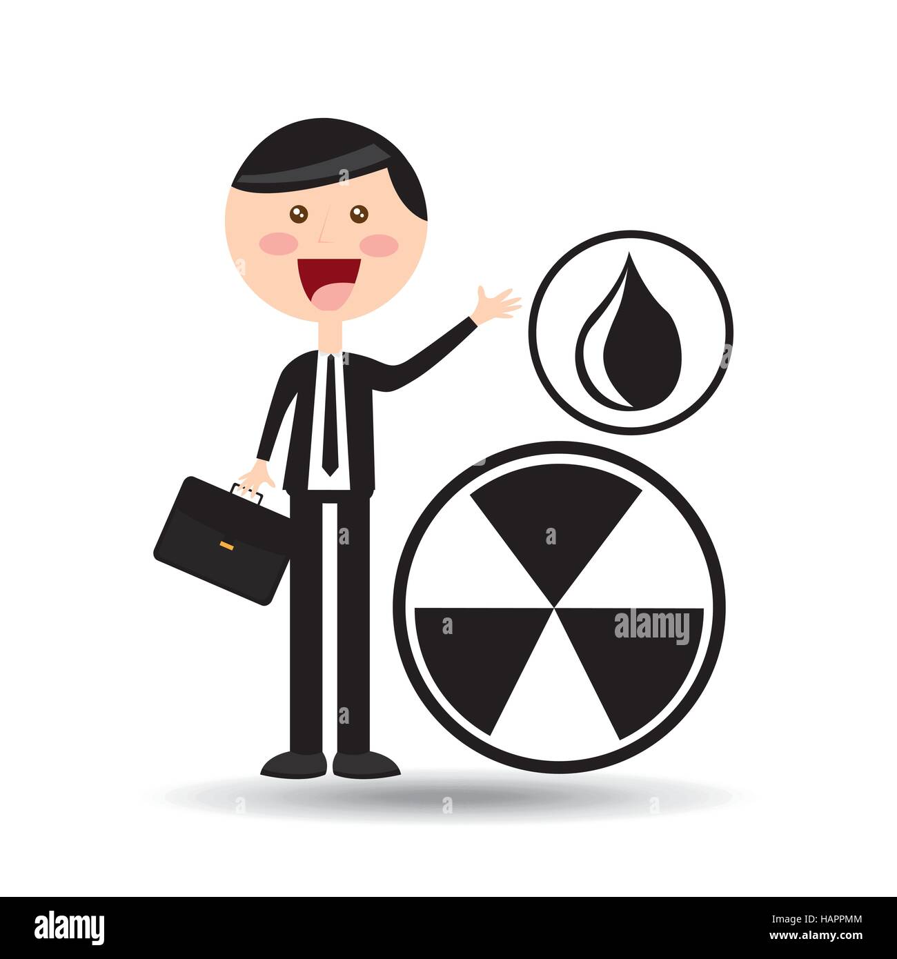 businessman oil concept contamination sign vector illustration eps 10 ...