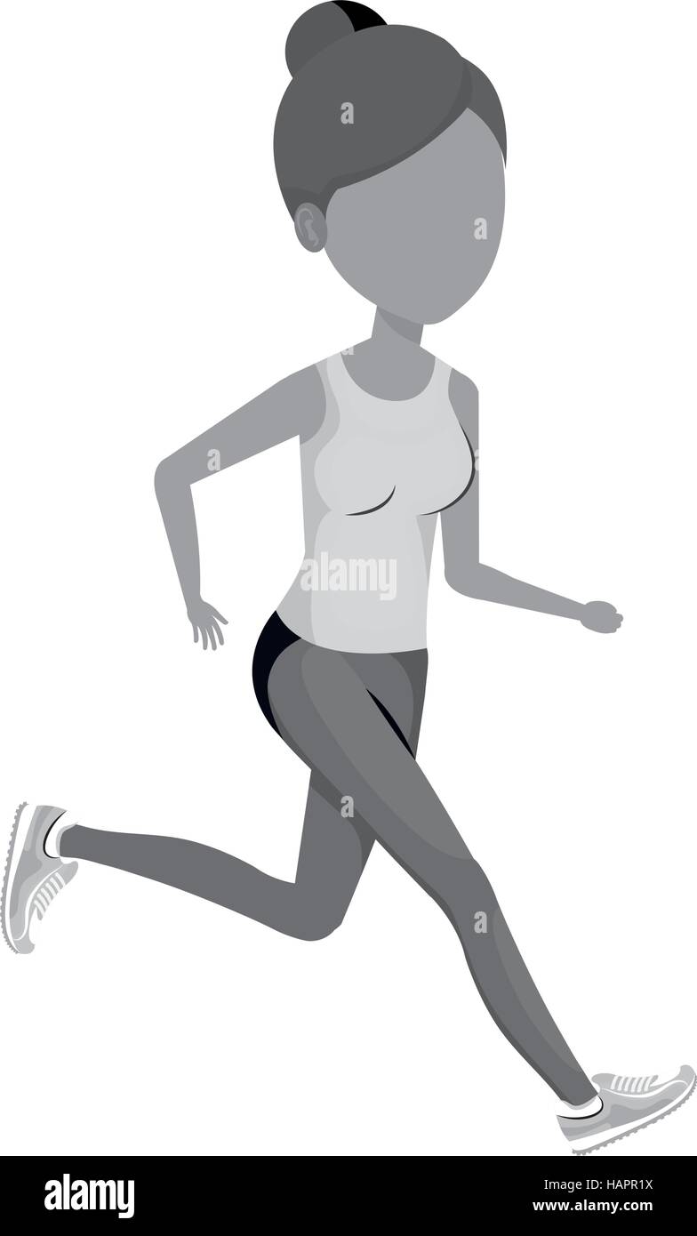 woman running character athlete vector illustration design Stock Vector ...