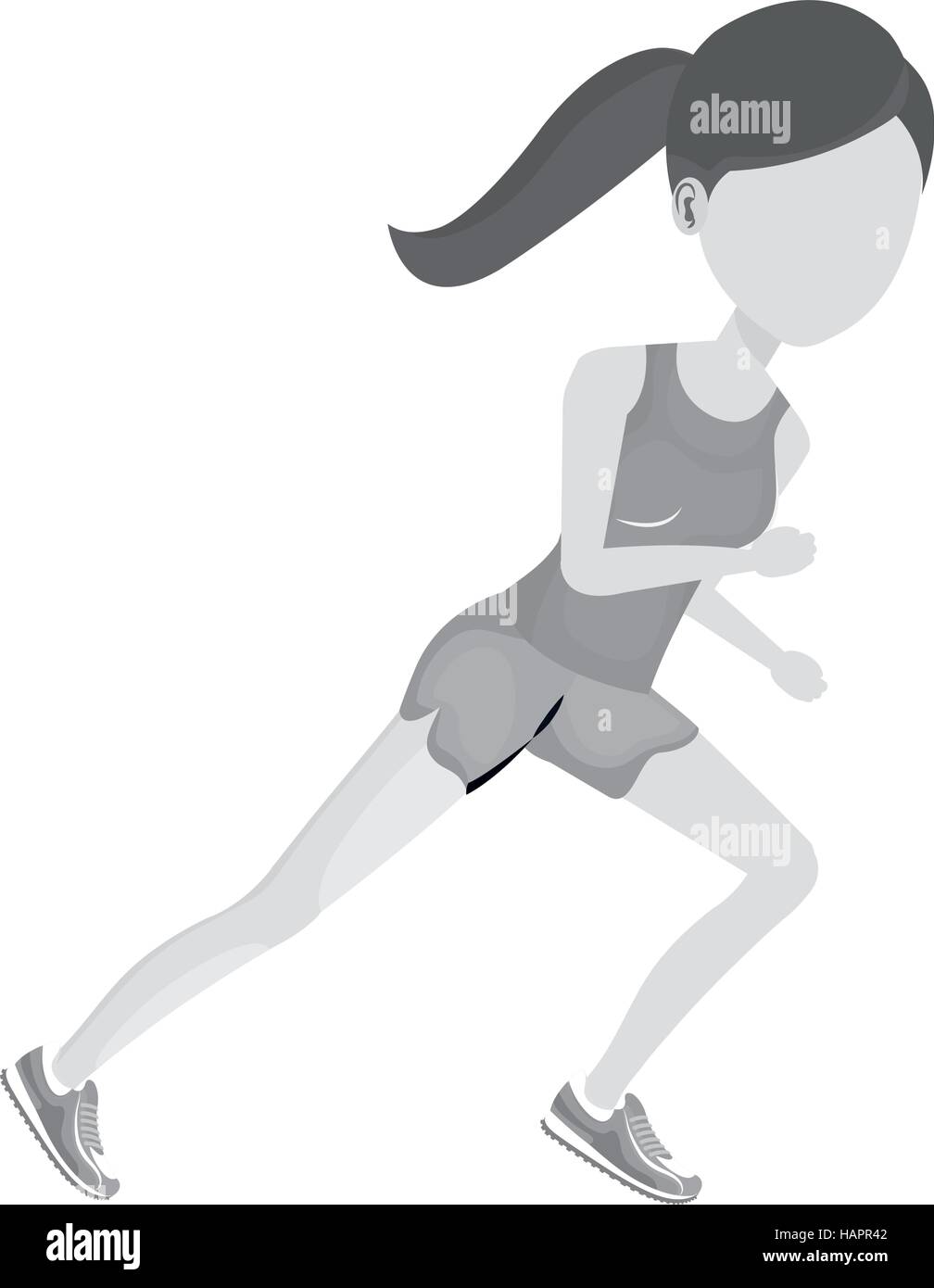 woman running character athlete vector illustration design Stock Vector ...