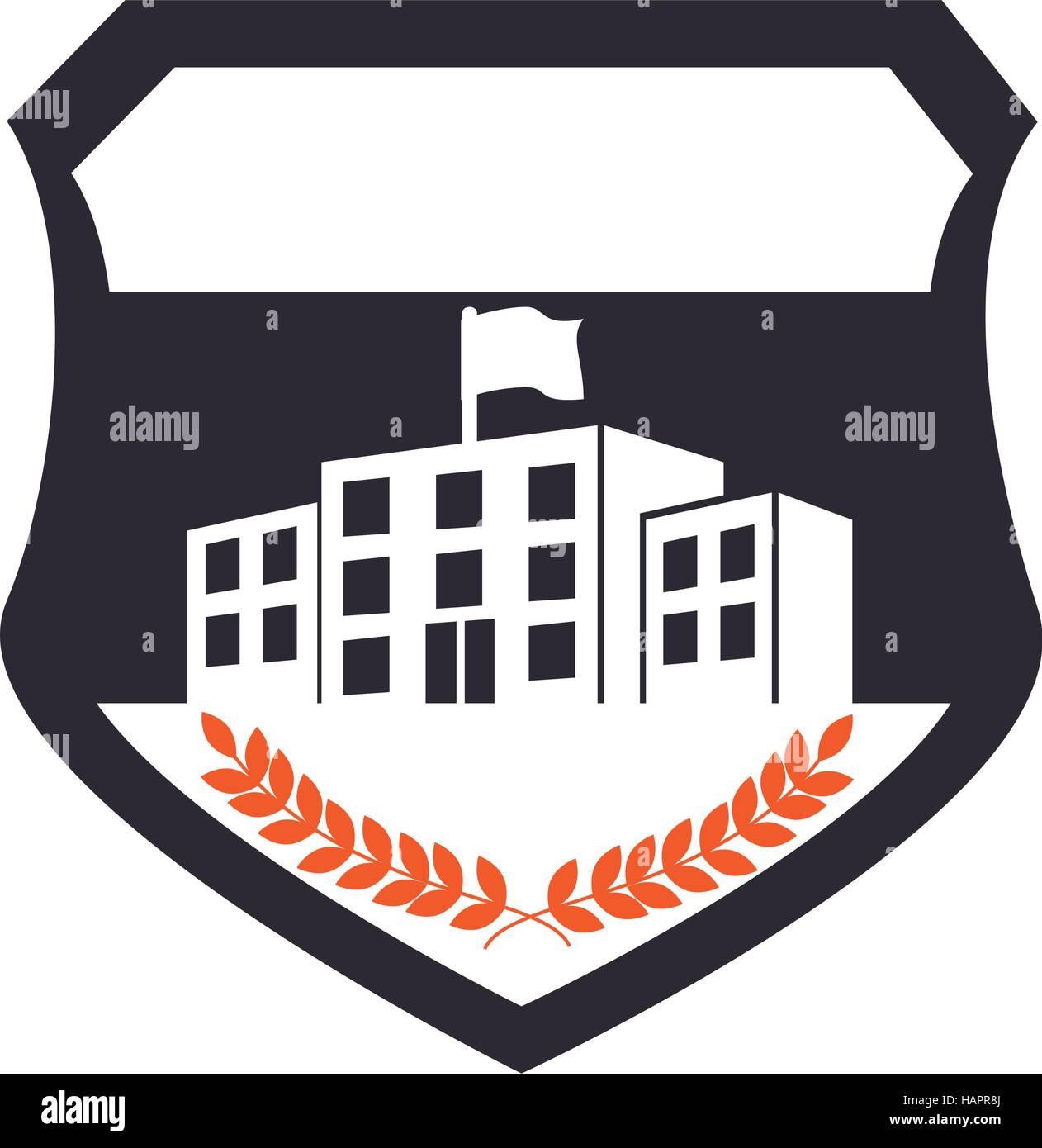 school emblem frame icon vector illustration design Stock Vector Image ...
