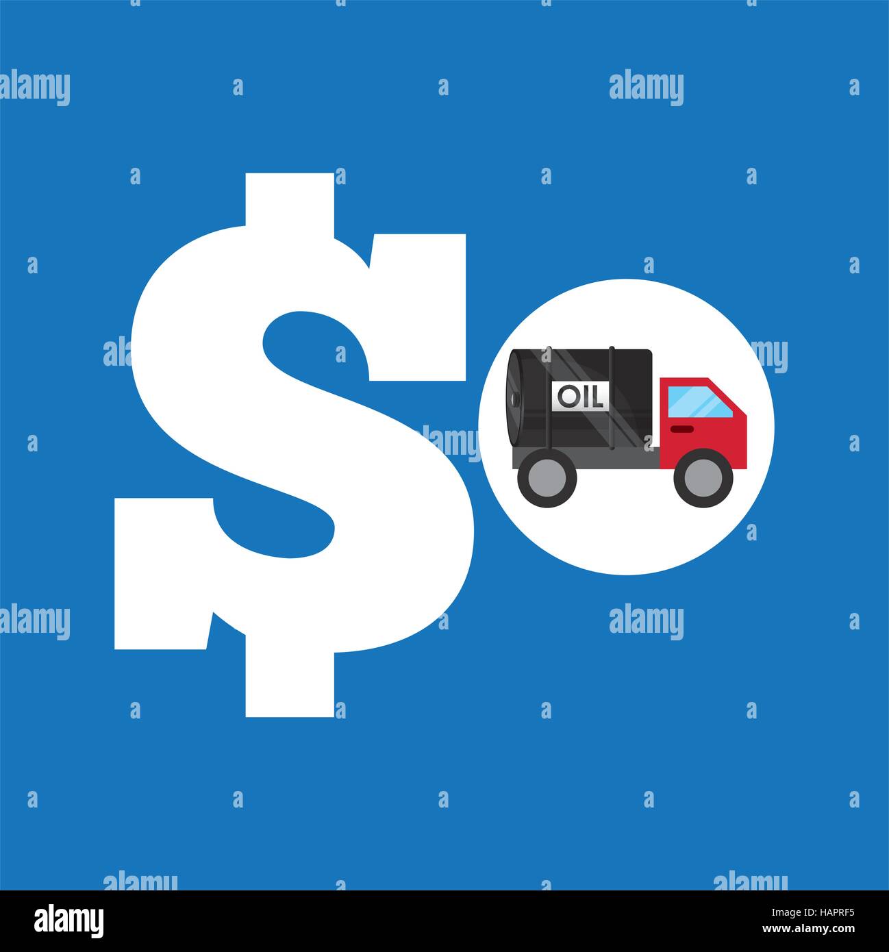 tank truck oil price money vector illustration eps 10 Stock Vector ...