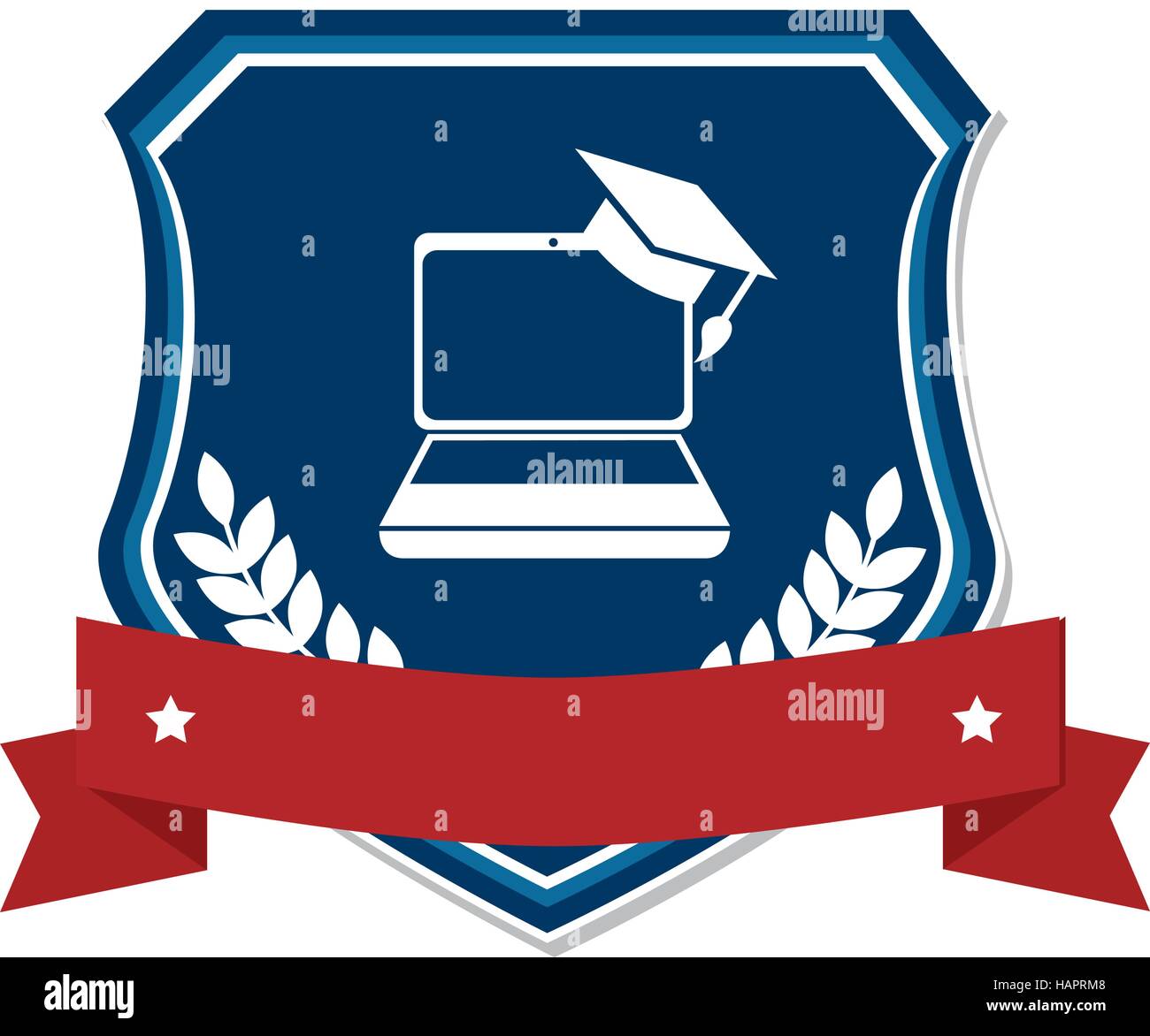 school emblem frame icon vector illustration design Stock Vector Image ...