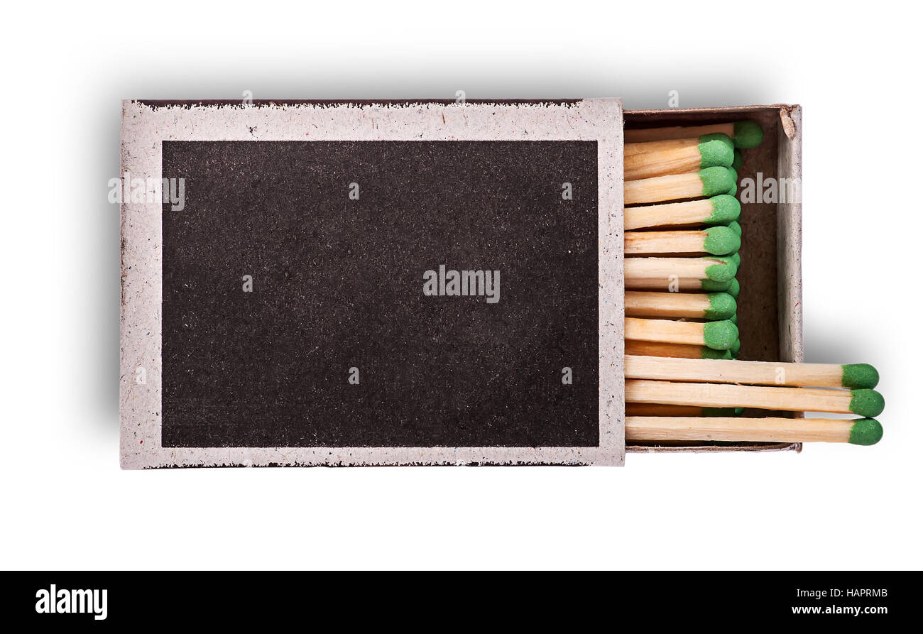 Open box of matches top view isolated on white background Stock Photo ...
