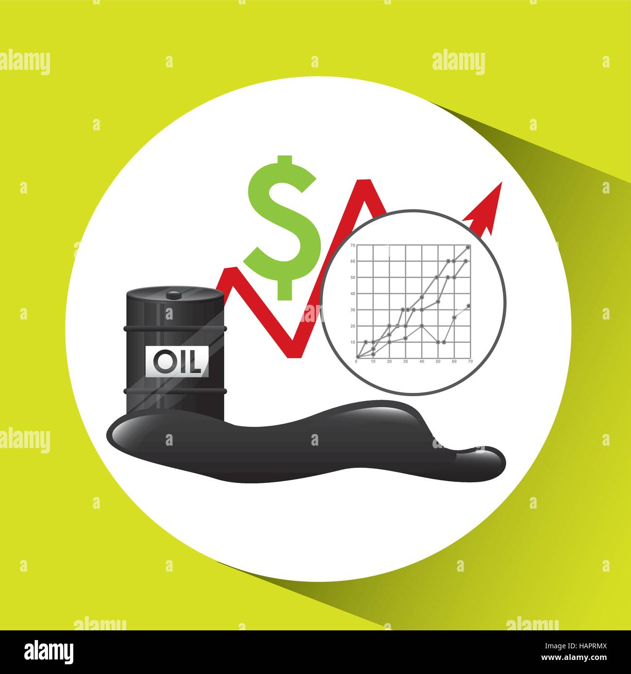 growth price oil industry growth diagram background vector illustration ...